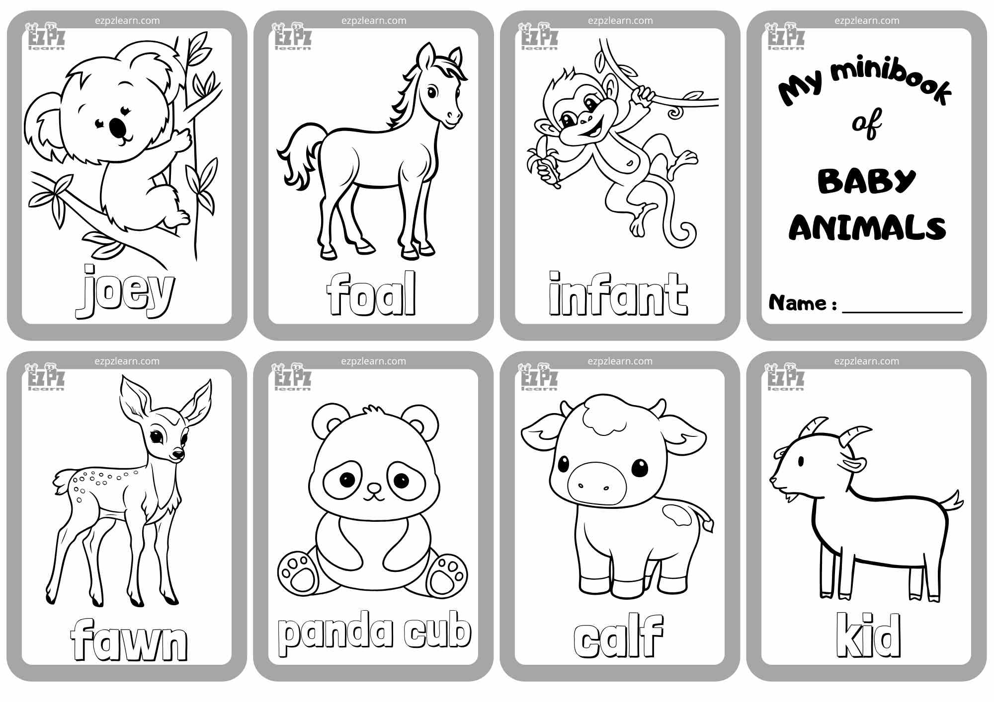 Baby Animals - Ezpzlearn.com