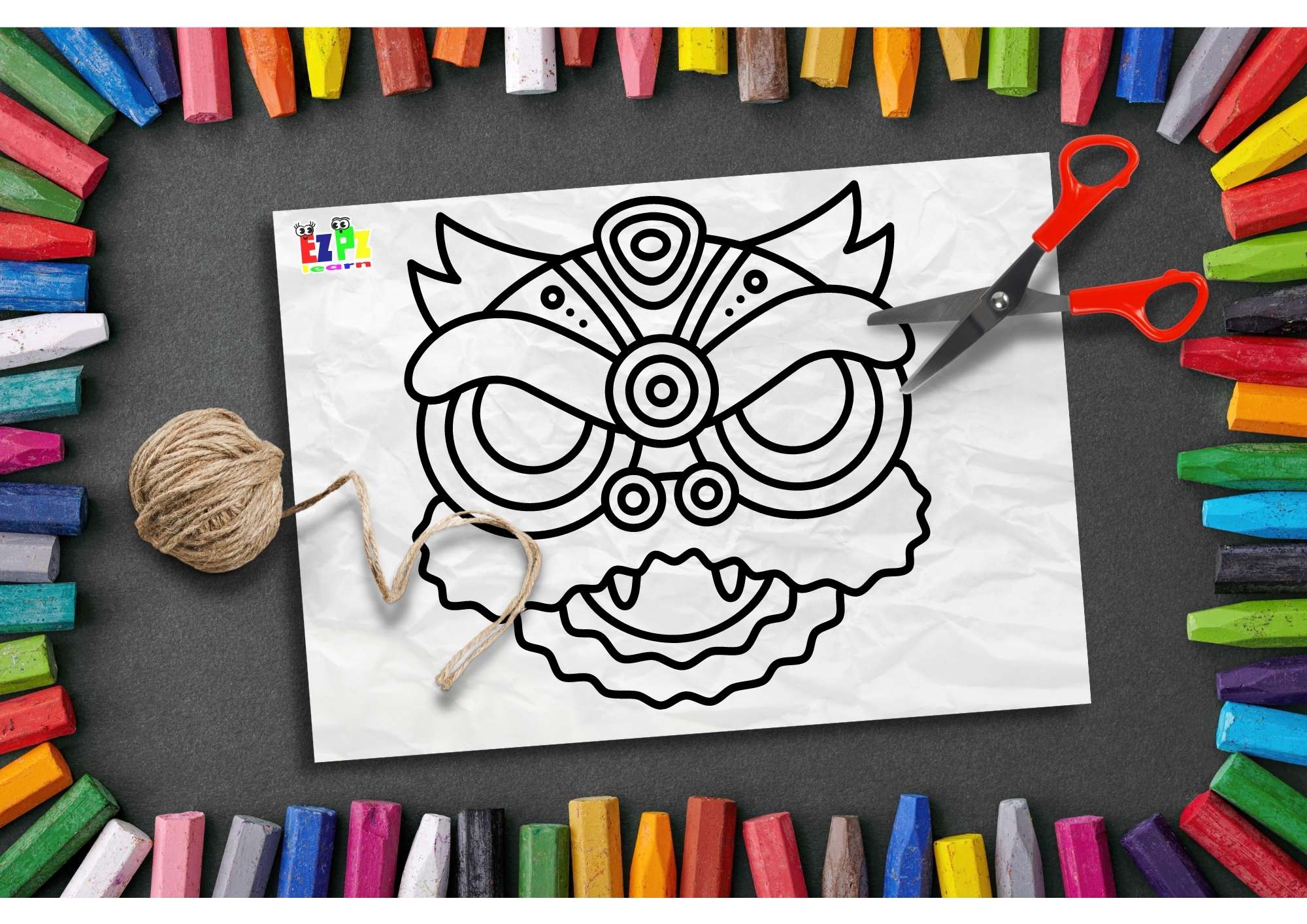 Mask 6 Lunar New Year - Ezpzlearn.com