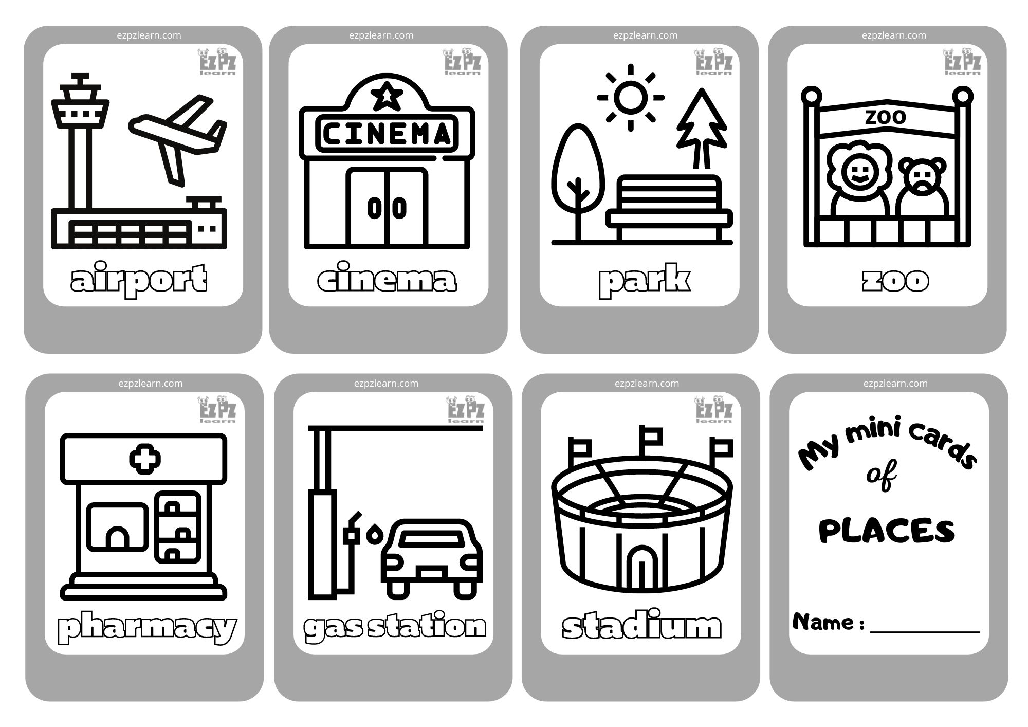 Places in the city - Ezpzlearn.com