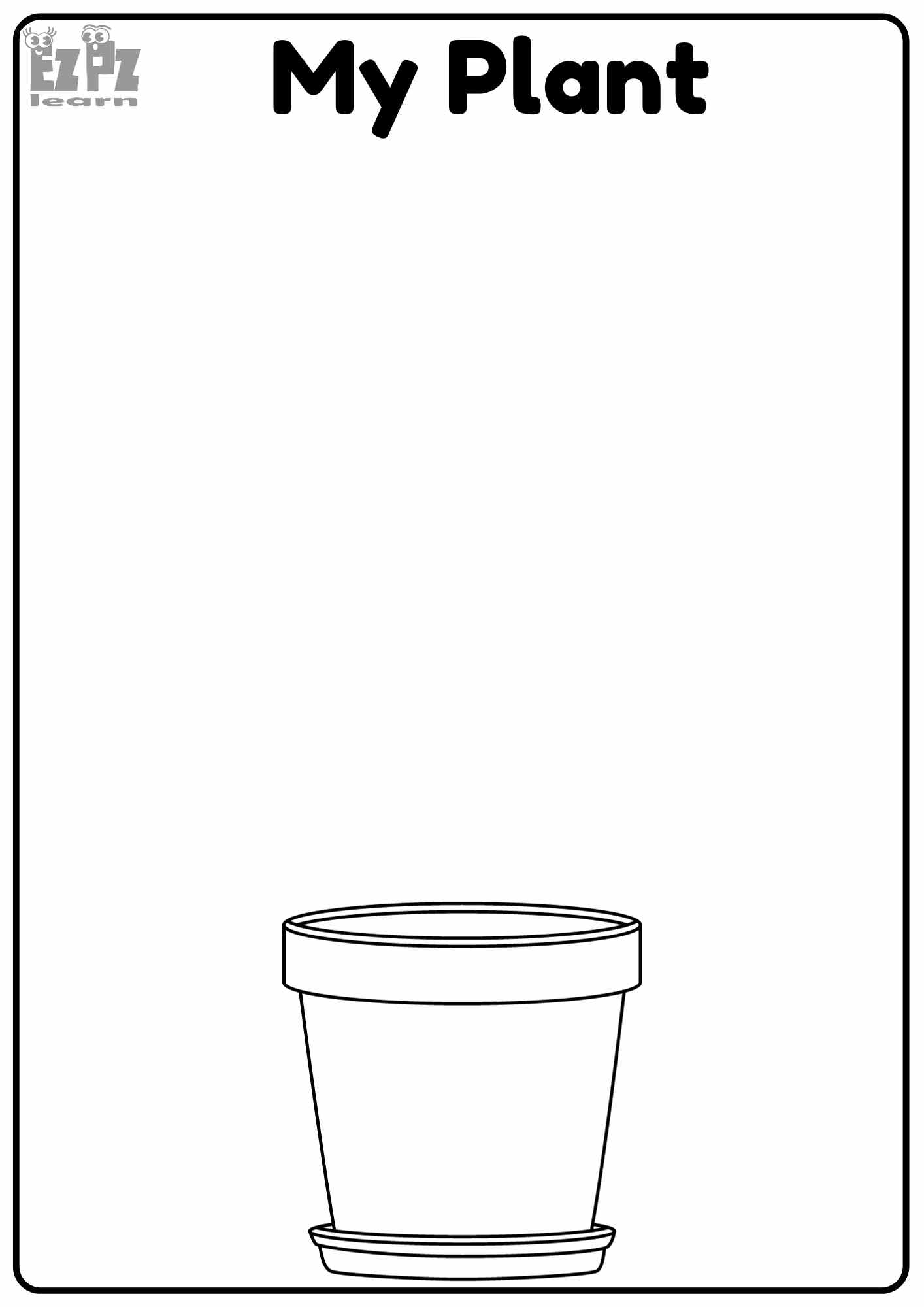 My Plant Coloring Activity for Kindergarten K5 and ESL Students Free ...