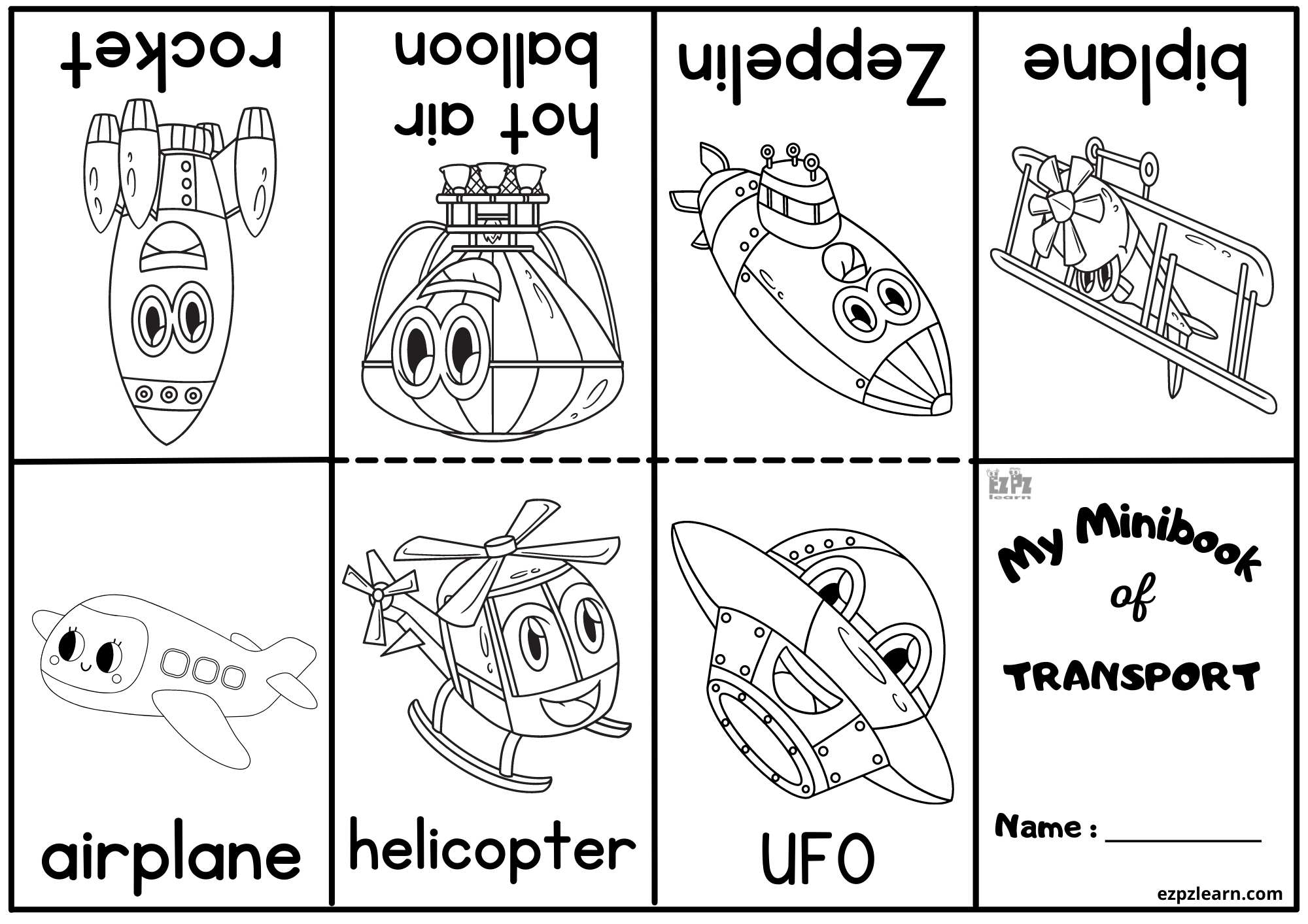 transportation colouring pages for kids