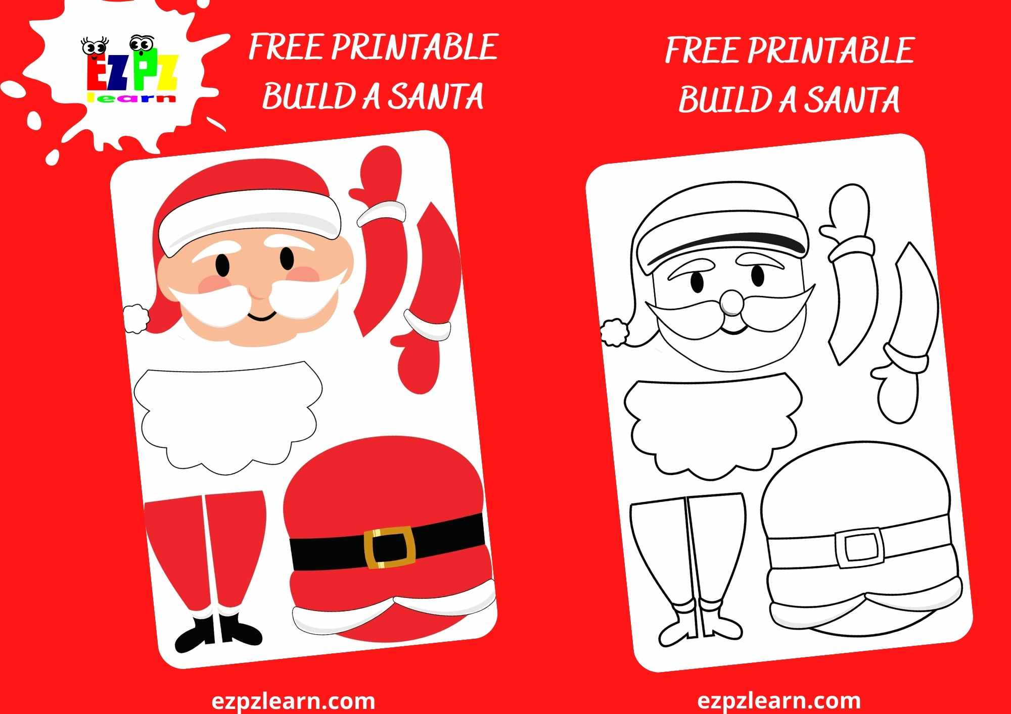 Build a Santa - Ezpzlearn.com