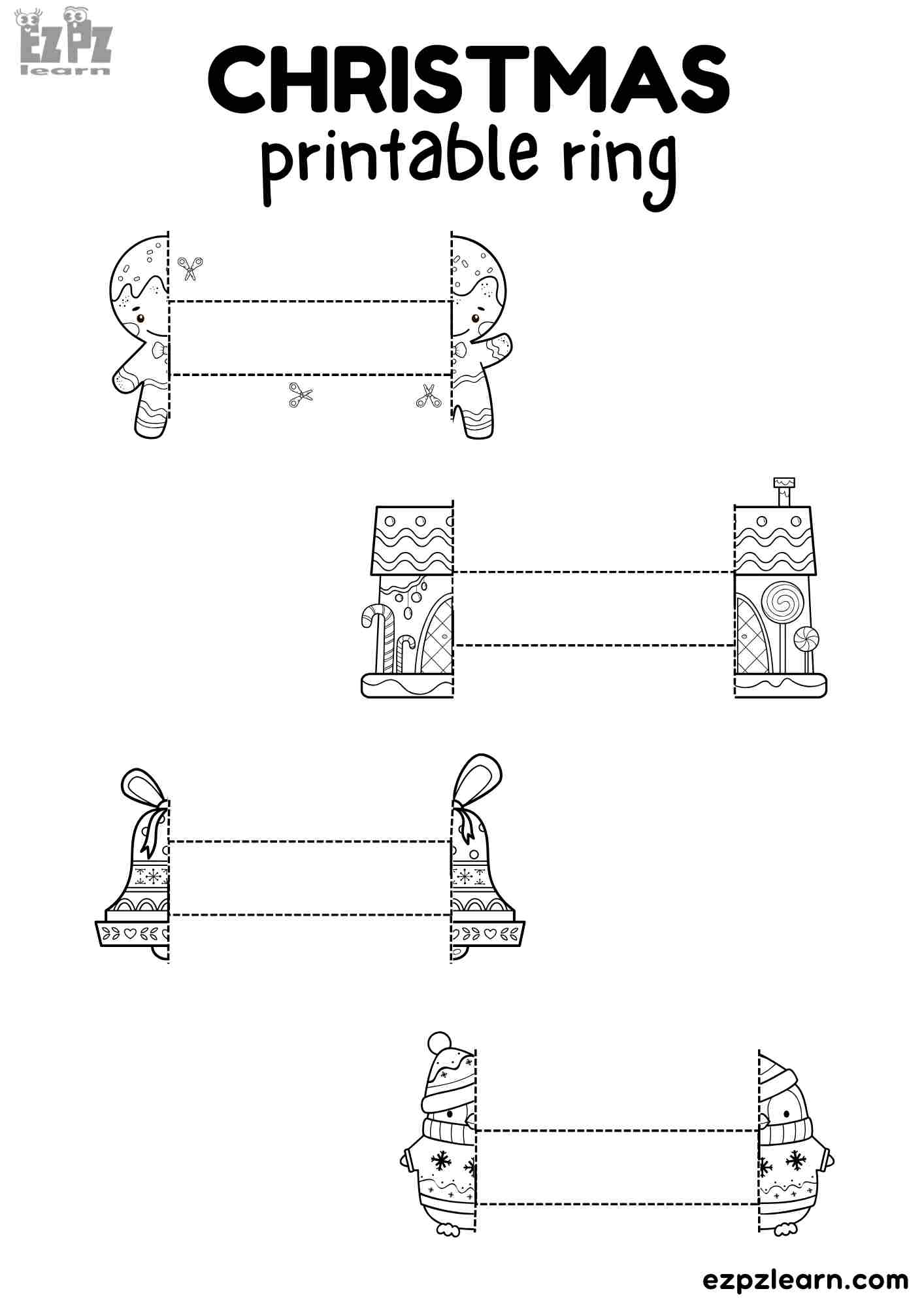 Printable Paper Gingerbread Man Christmas Puppet - Festive DIY Craft ...