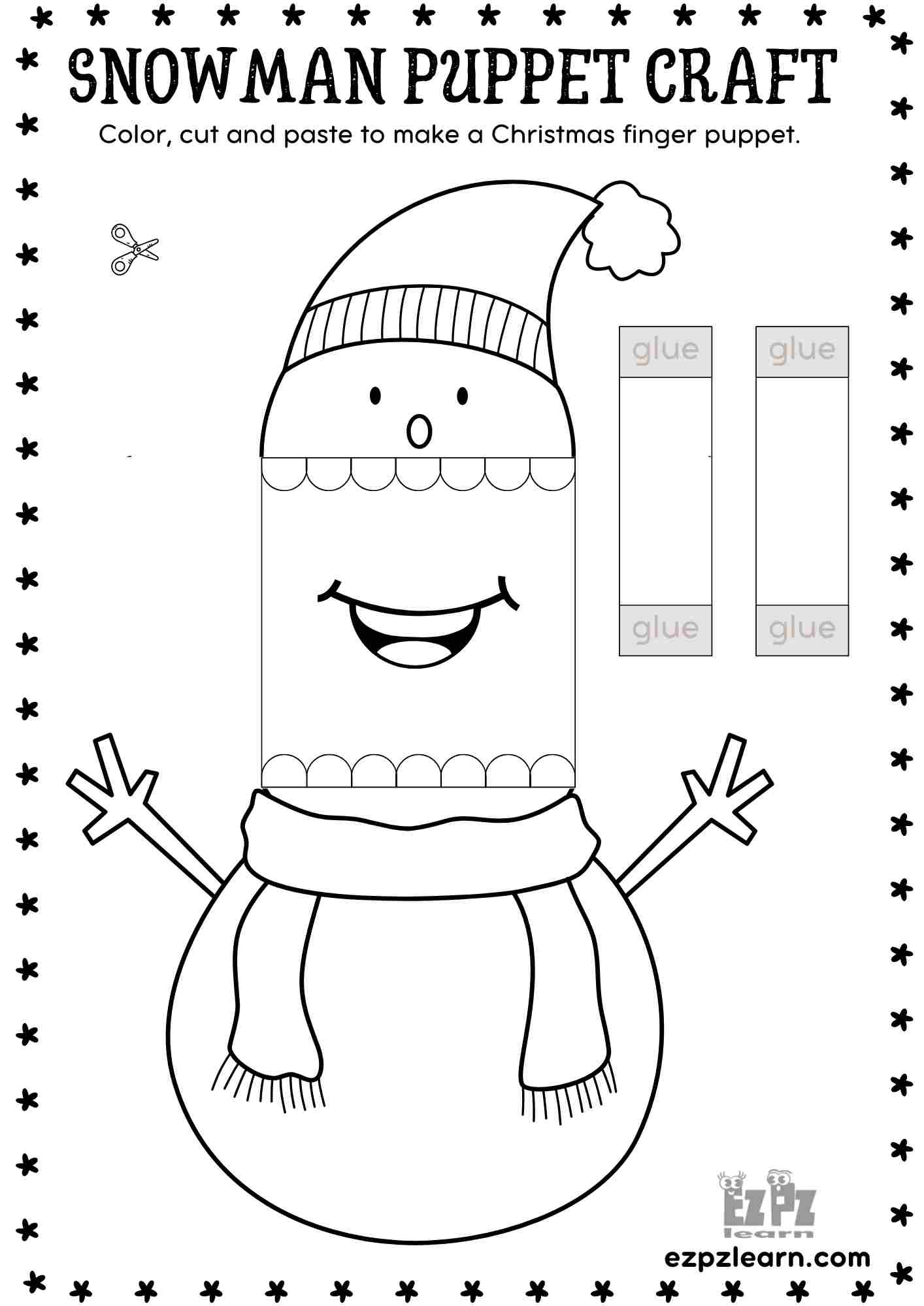 Printable Paper Gingerbread Man Christmas Puppet - Festive DIY Craft ...