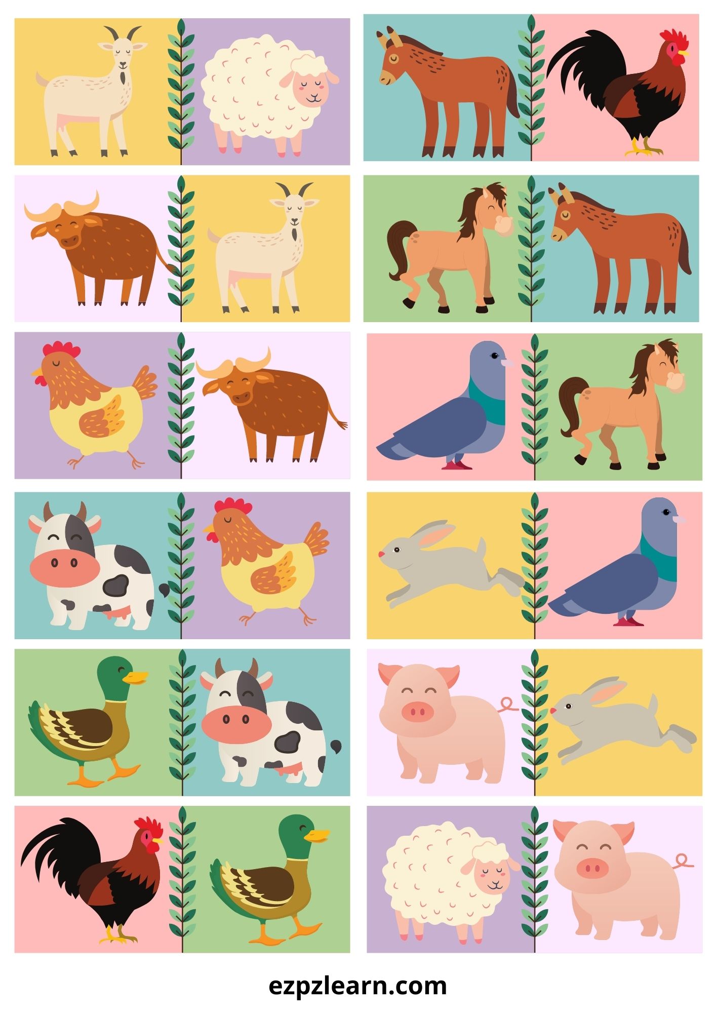 Farm Animals - Ezpzlearn.com