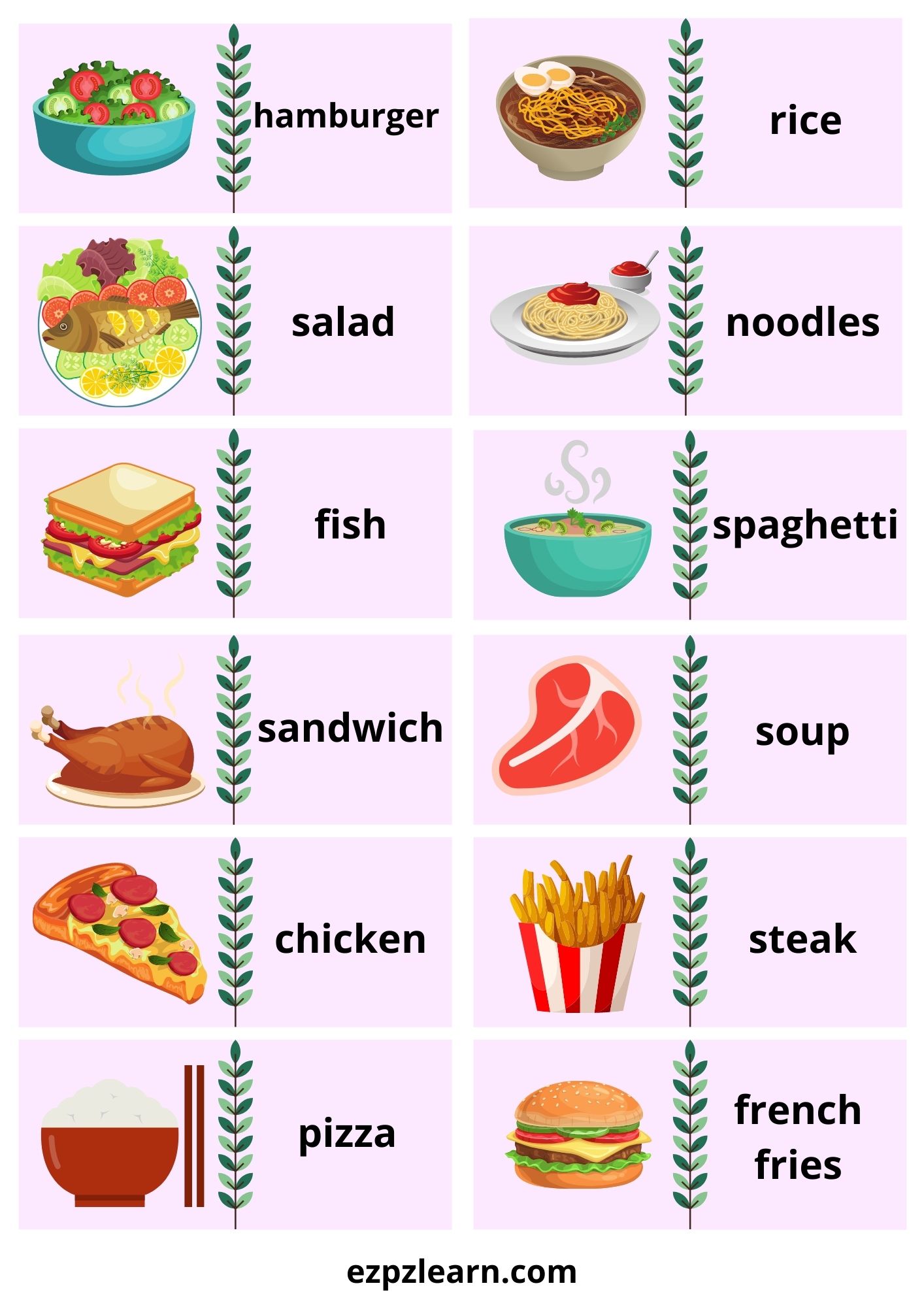 Food - Ezpzlearn.com