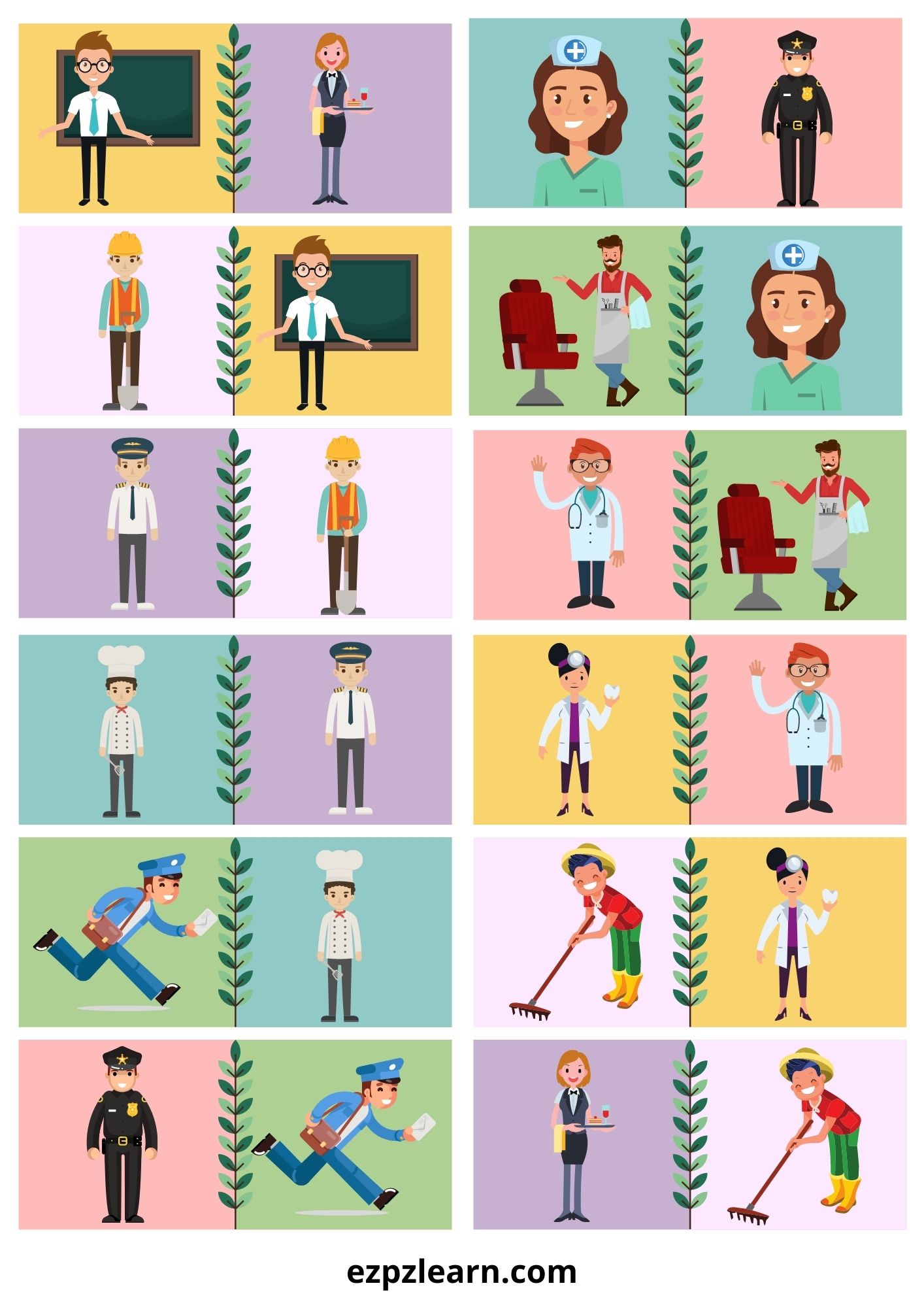 Jobs 1 Dominoes Game With Images - Ezpzlearn.com