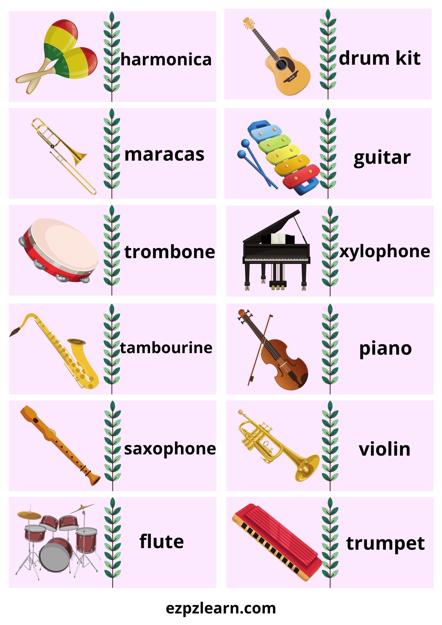 Musical Instruments - Ezpzlearn.com