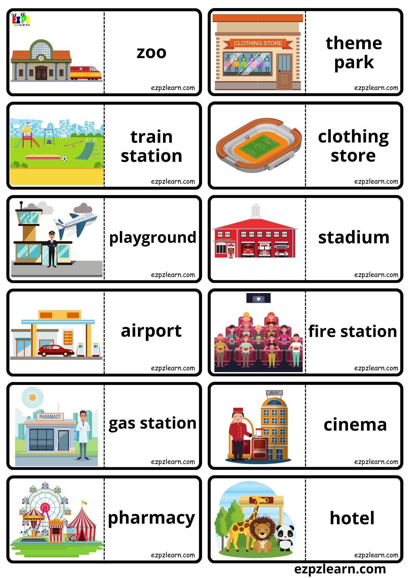 Places in the city - Ezpzlearn.com