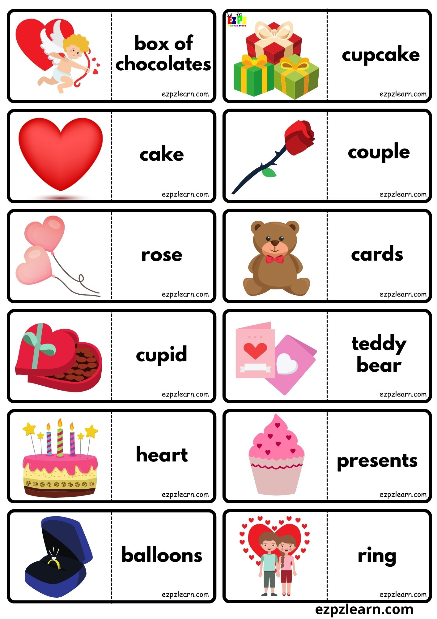 Valentine's Holiday - Ezpzlearn.com