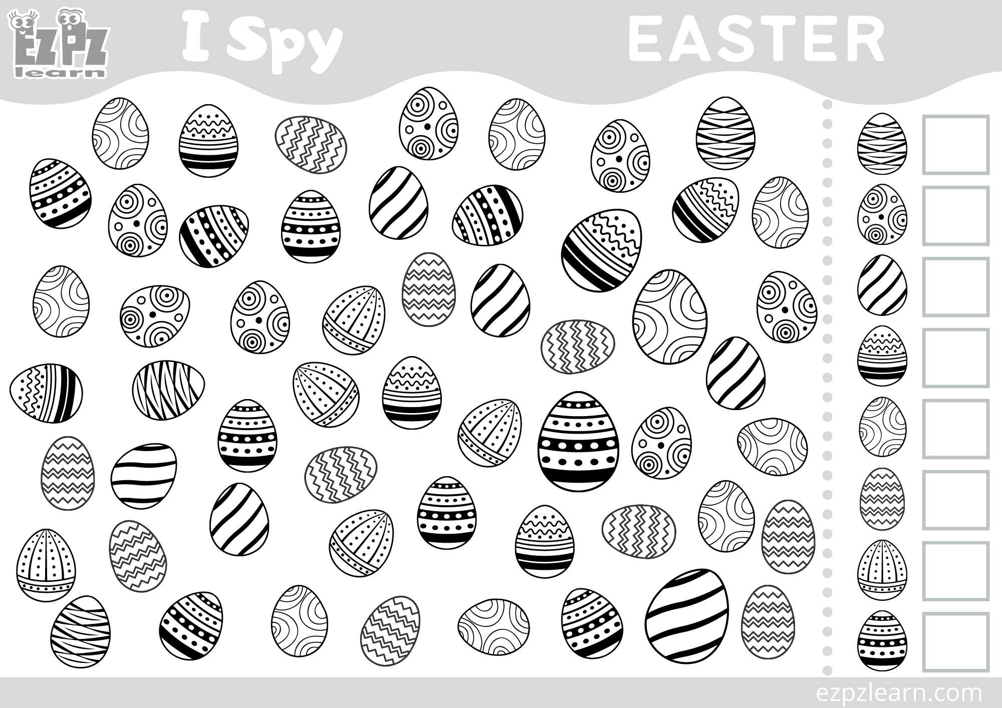 Easter Egg I Spy - Ezpzlearn.com