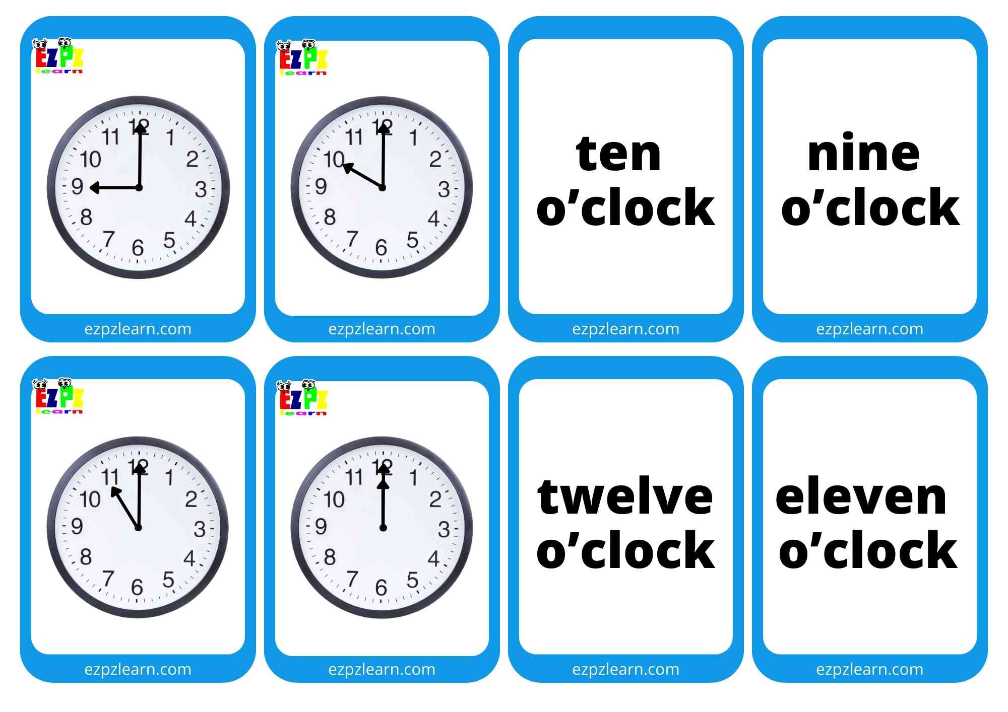 Telling Time - Ezpzlearn.com