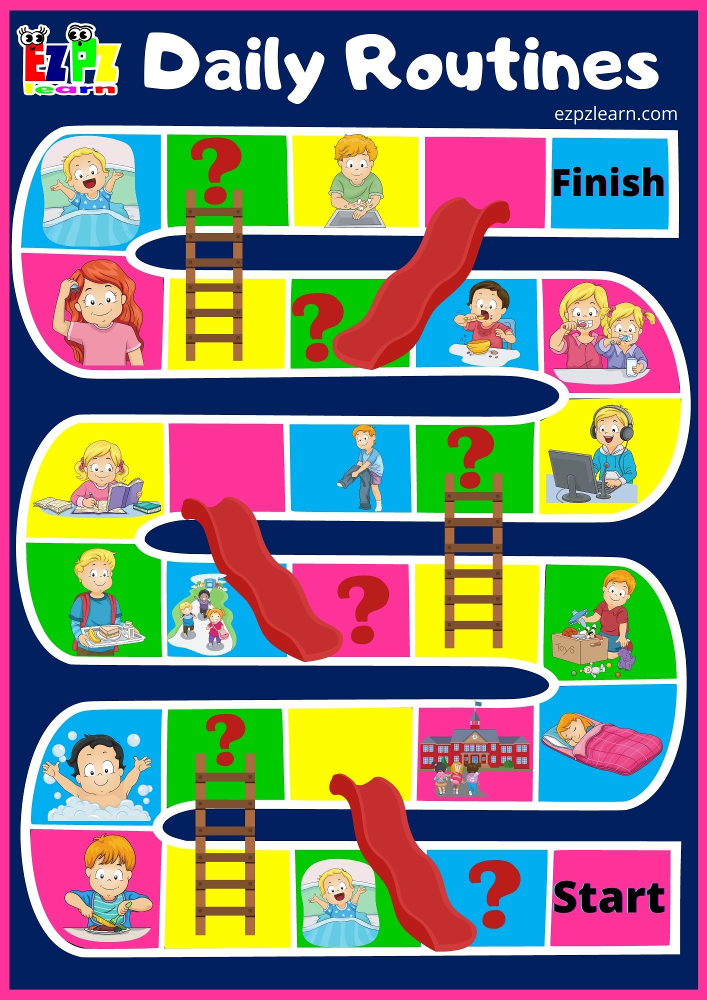 Daily Routine - Ezpzlearn.com