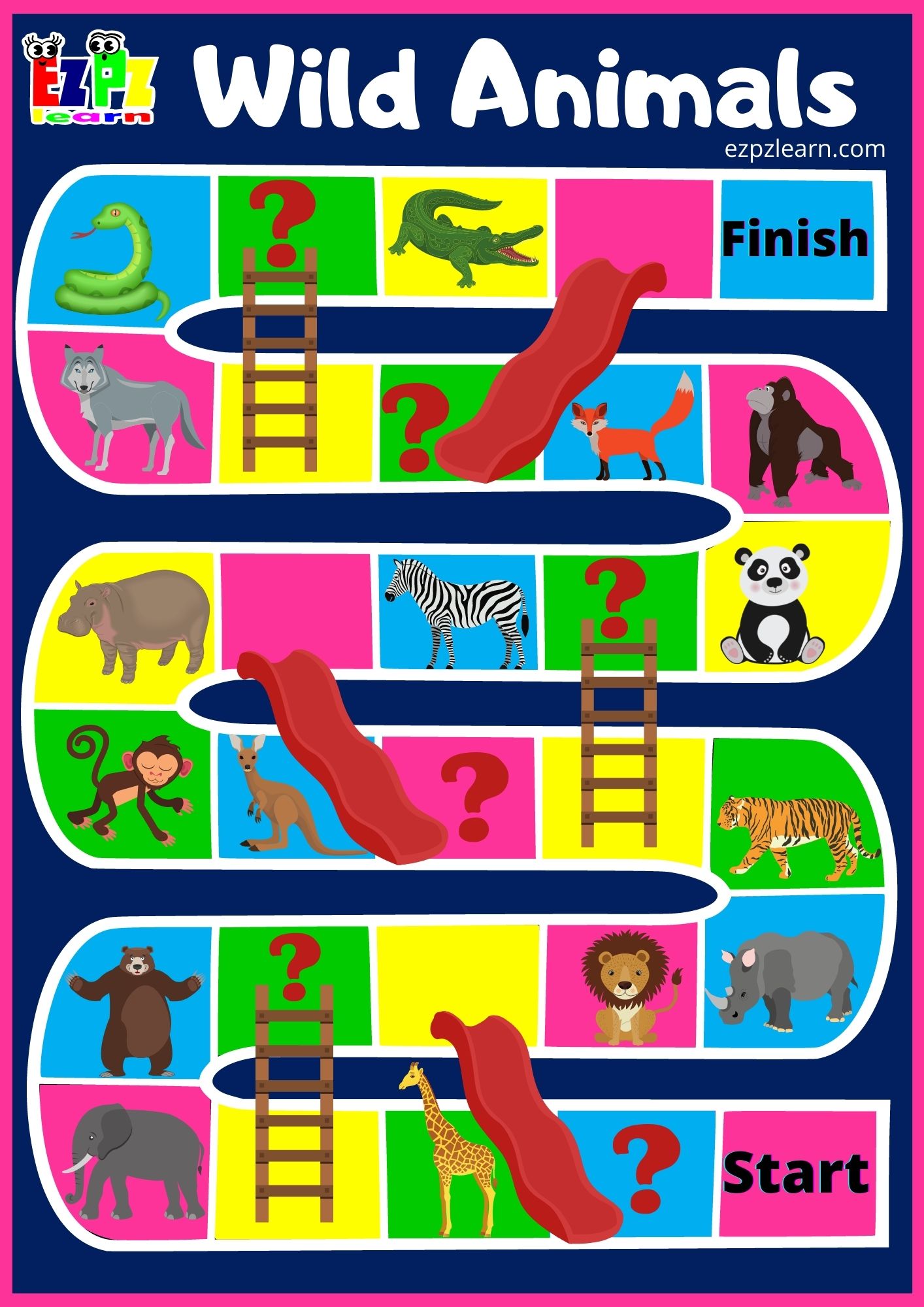 Wild Animals - Ezpzlearn.com