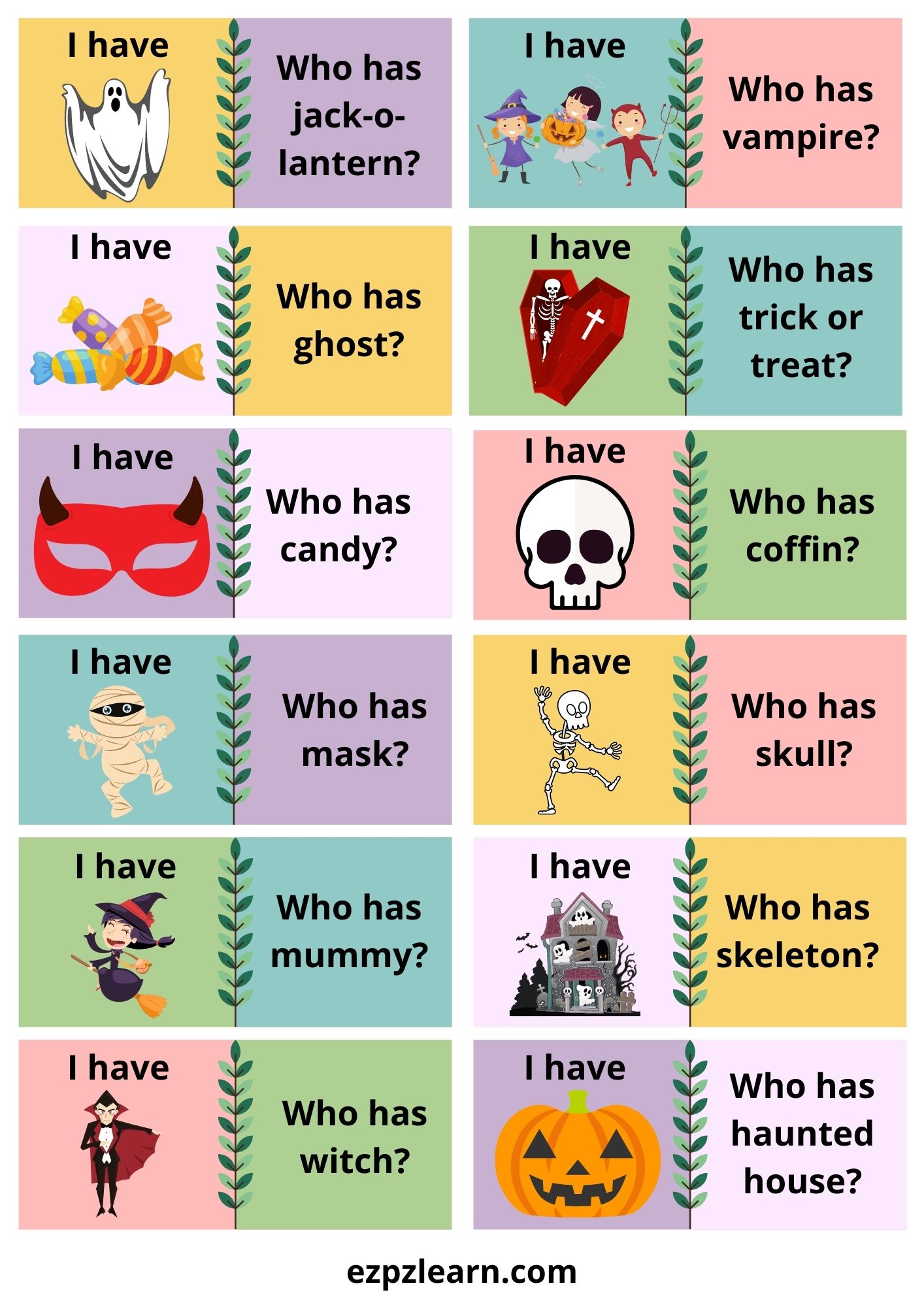 Halloween - Ezpzlearn.com