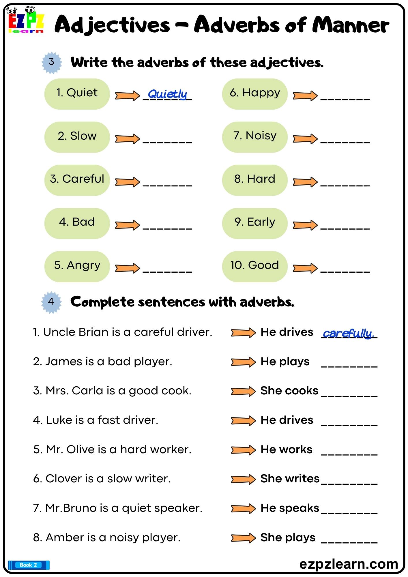 Adjectives - Ezpzlearn.com