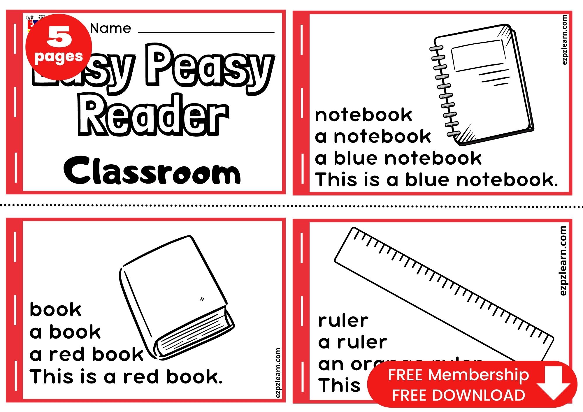 Readers For Kindy - Ezpzlearn.com