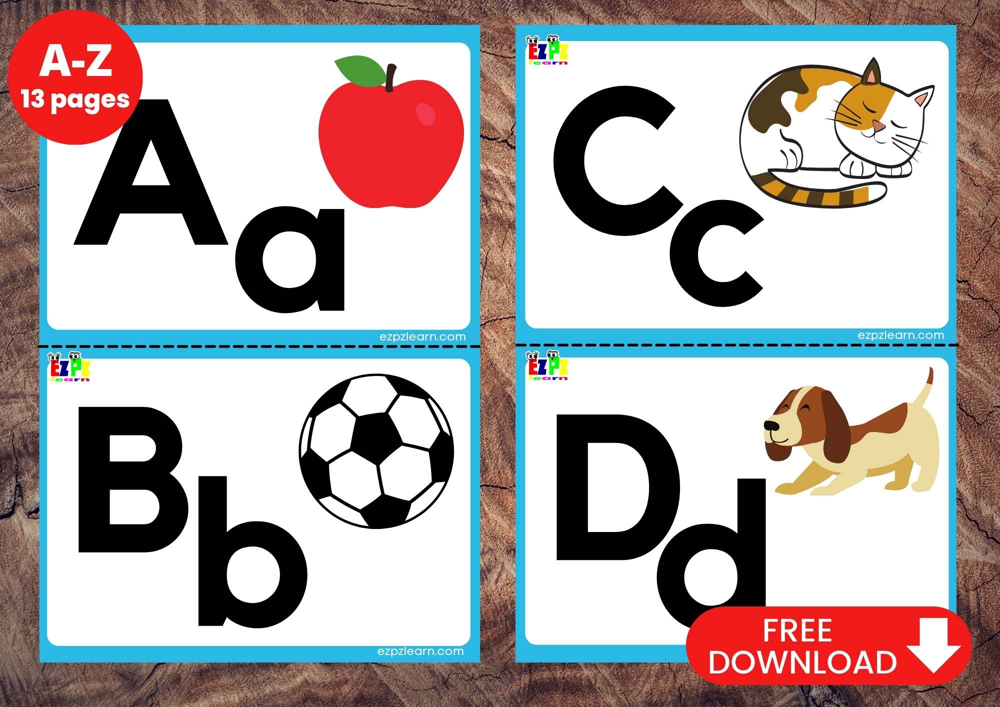 Alphabet Flashcards - Ezpzlearn.com