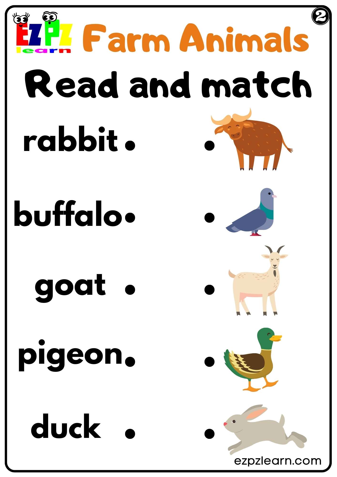 Farm Animals - Ezpzlearn.com