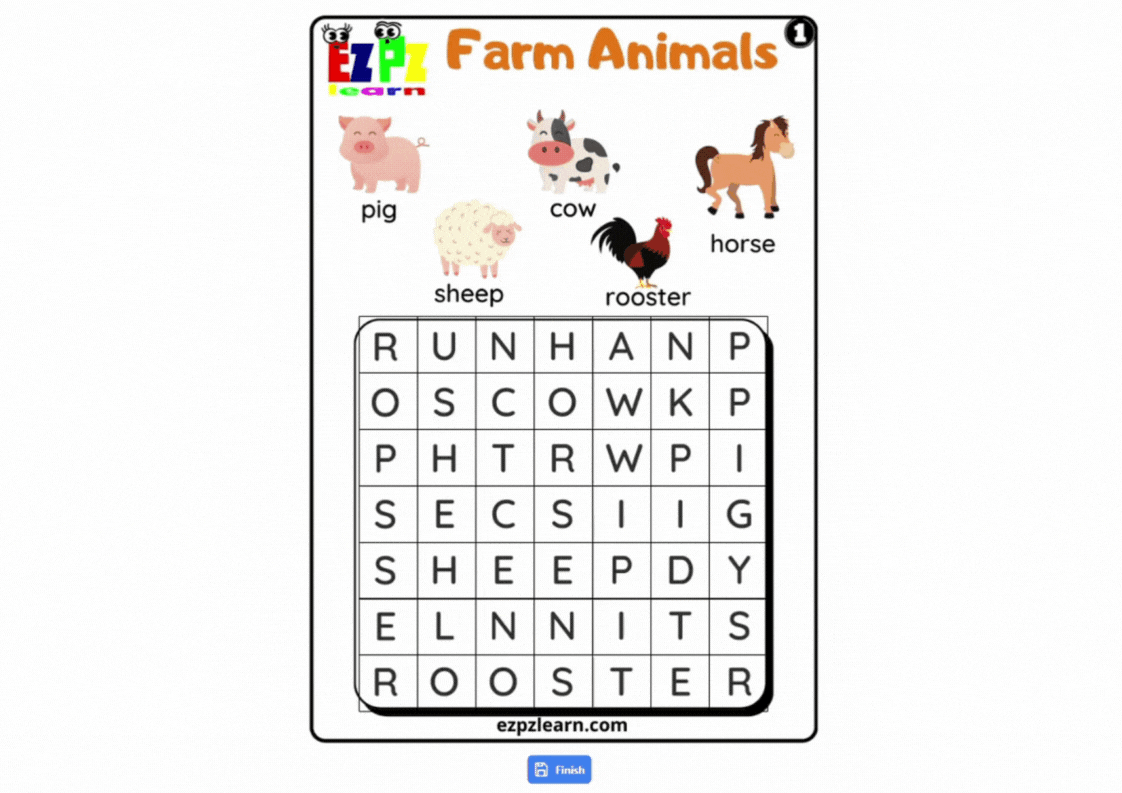 Farm Animals - Ezpzlearn.com