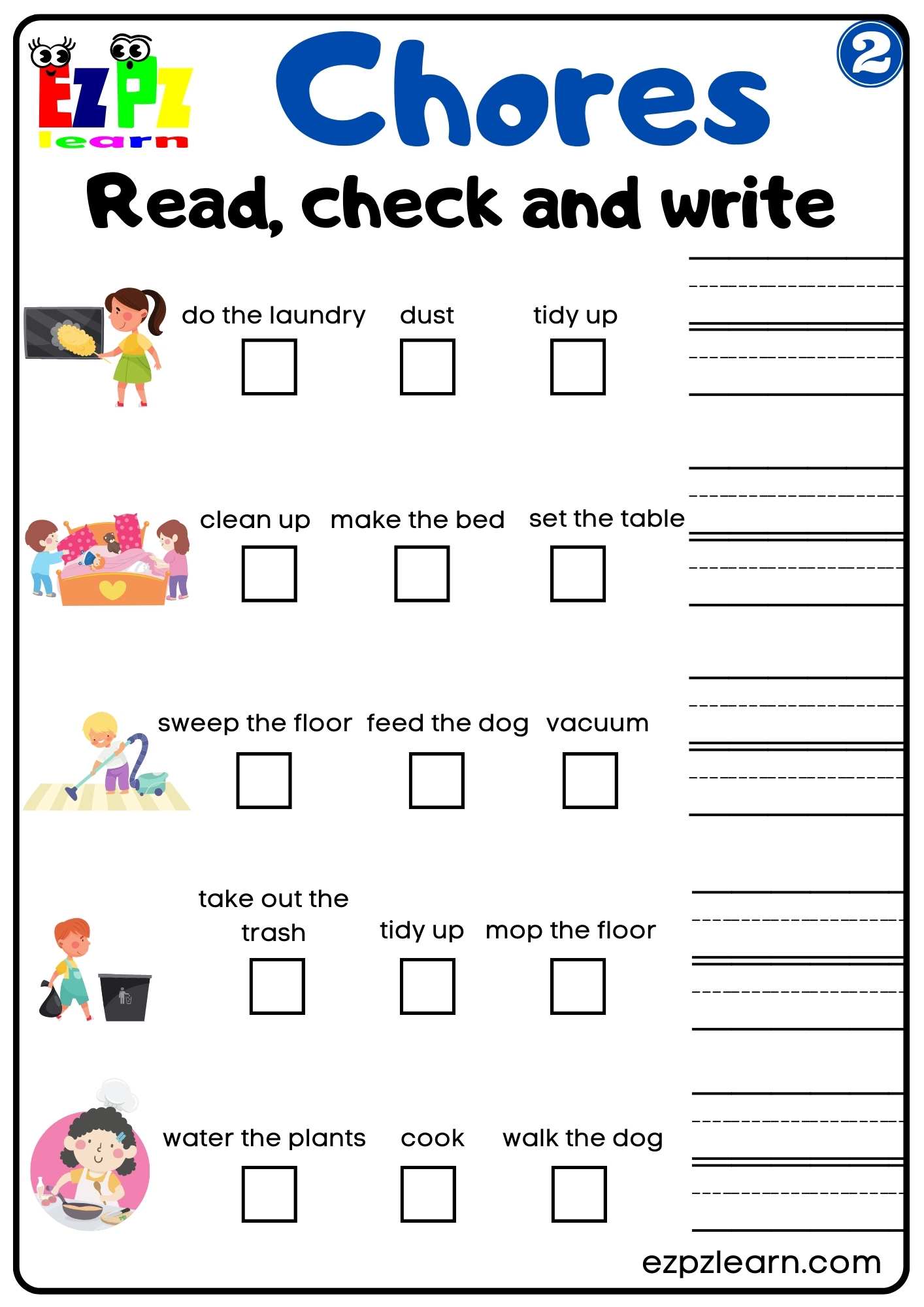 Chores - Ezpzlearn.com
