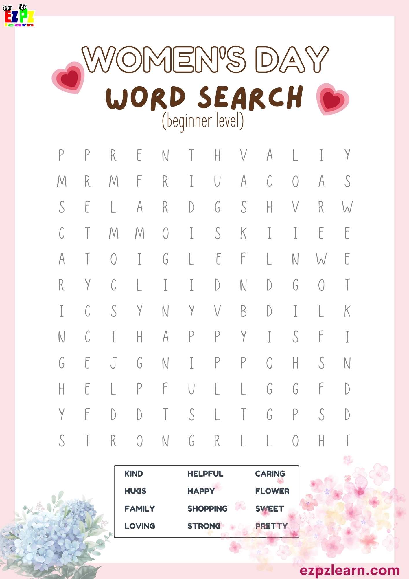 Women's Day - Ezpzlearn.com