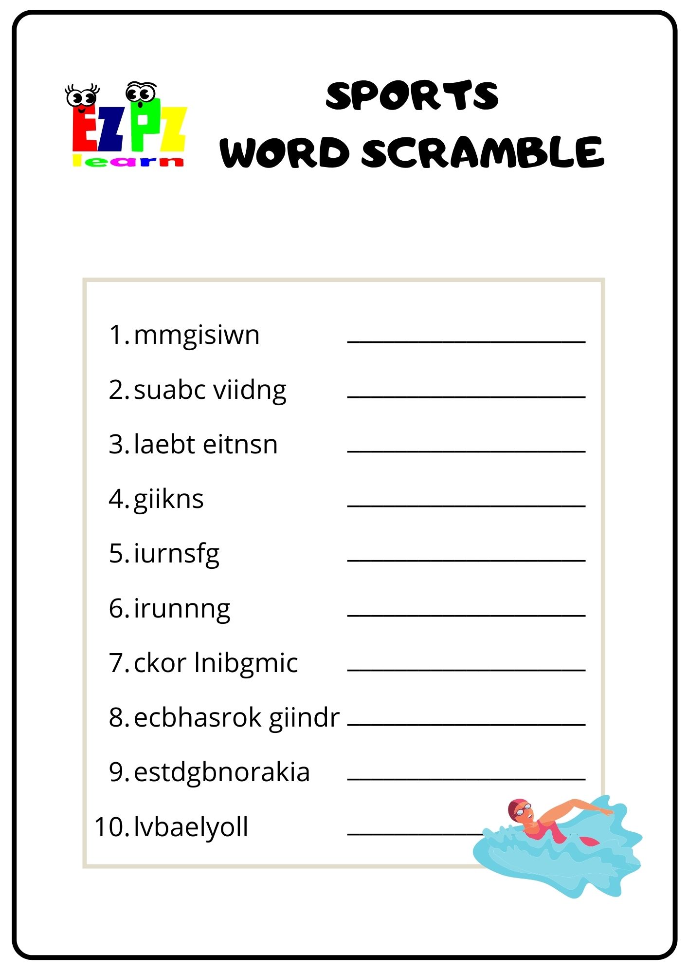 Sports - Ezpzlearn.com