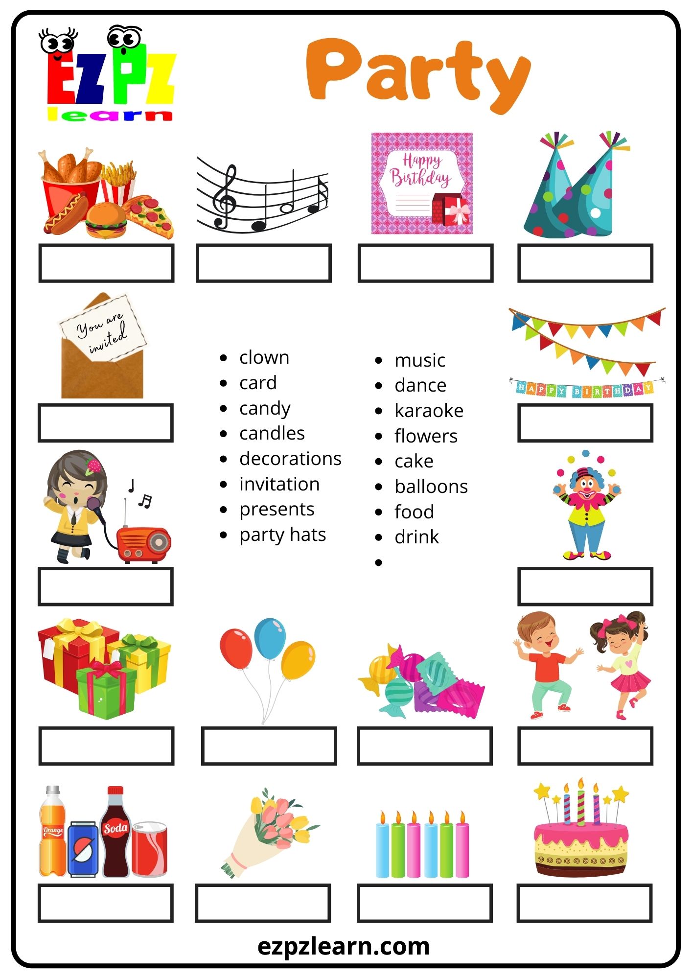 Party - Ezpzlearn.com