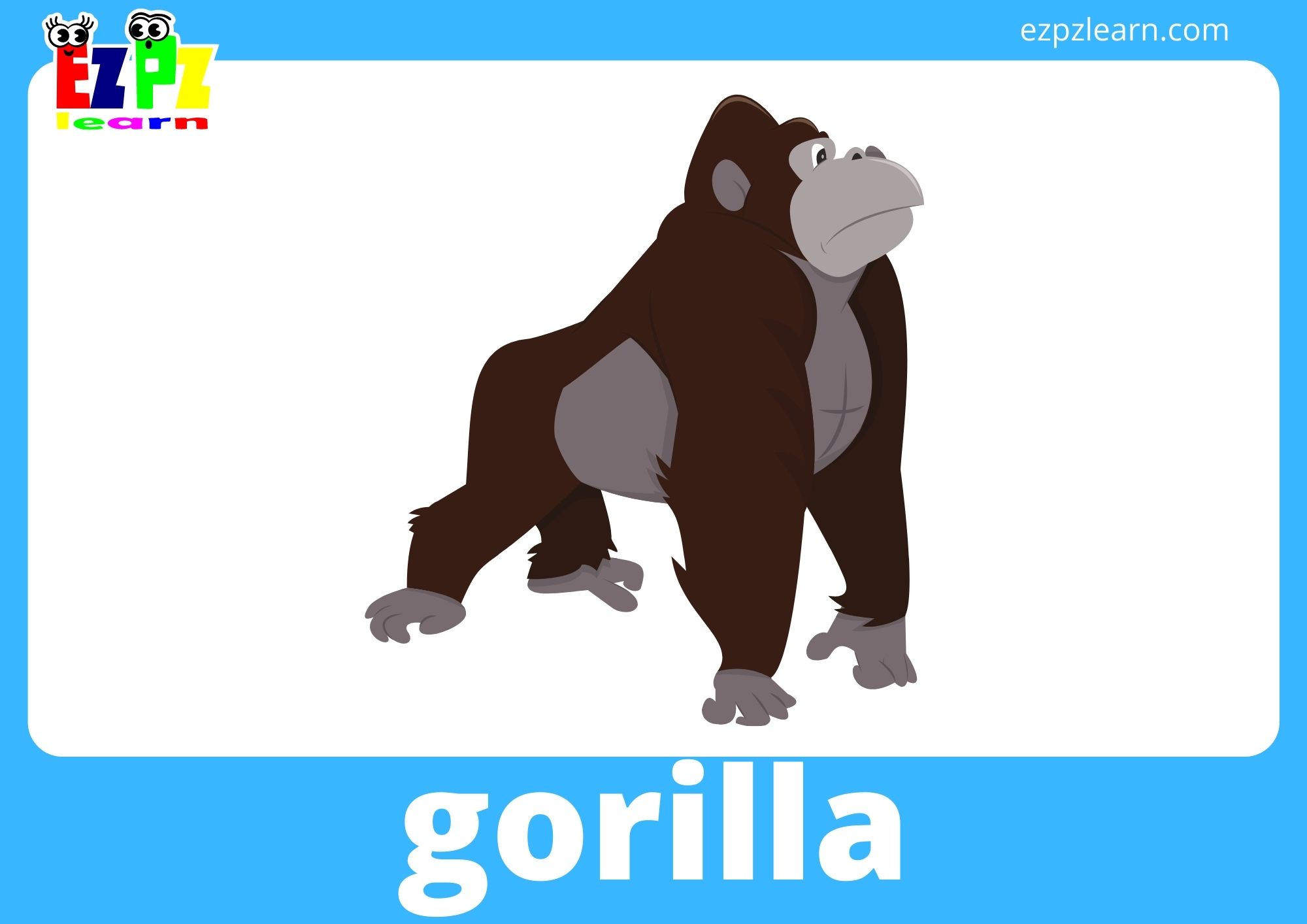 Wild Animal Flashcards With Words use online or free PDF download ...