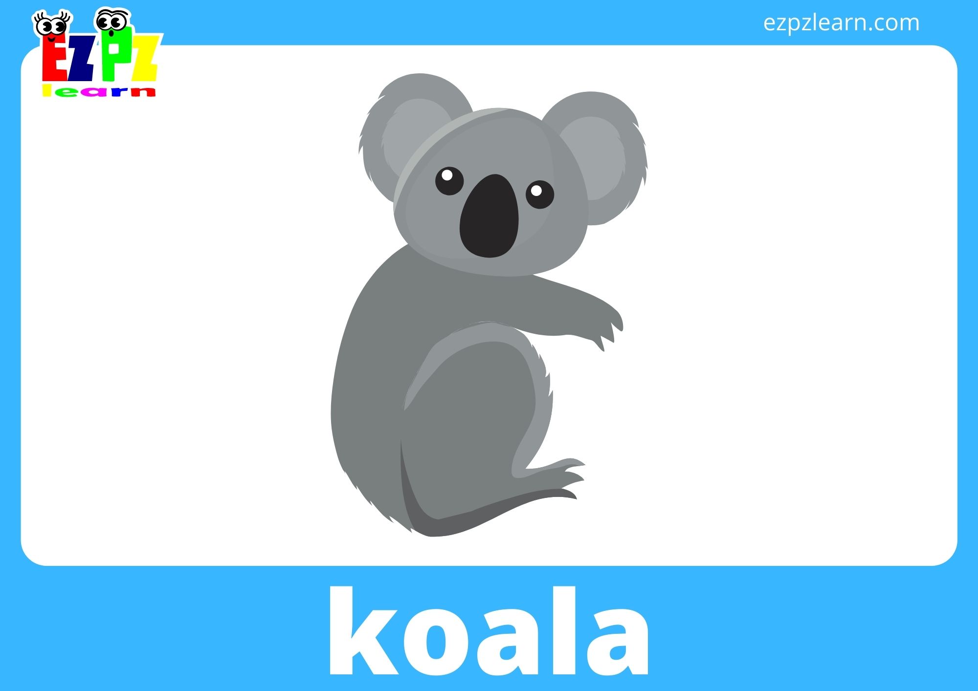 Wild Animal Flashcards With Words use online or free PDF download ...