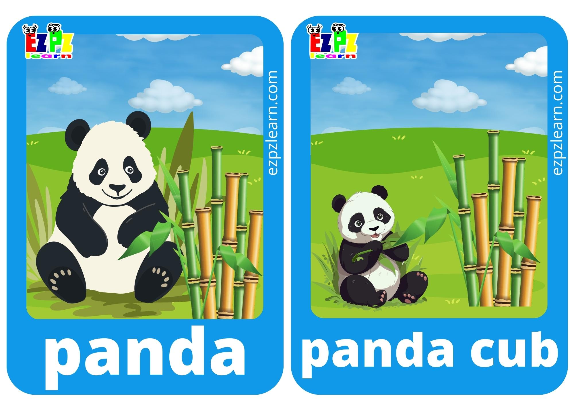 Animals and Their Young Mini Color Flashcards for Kindergarten and ...