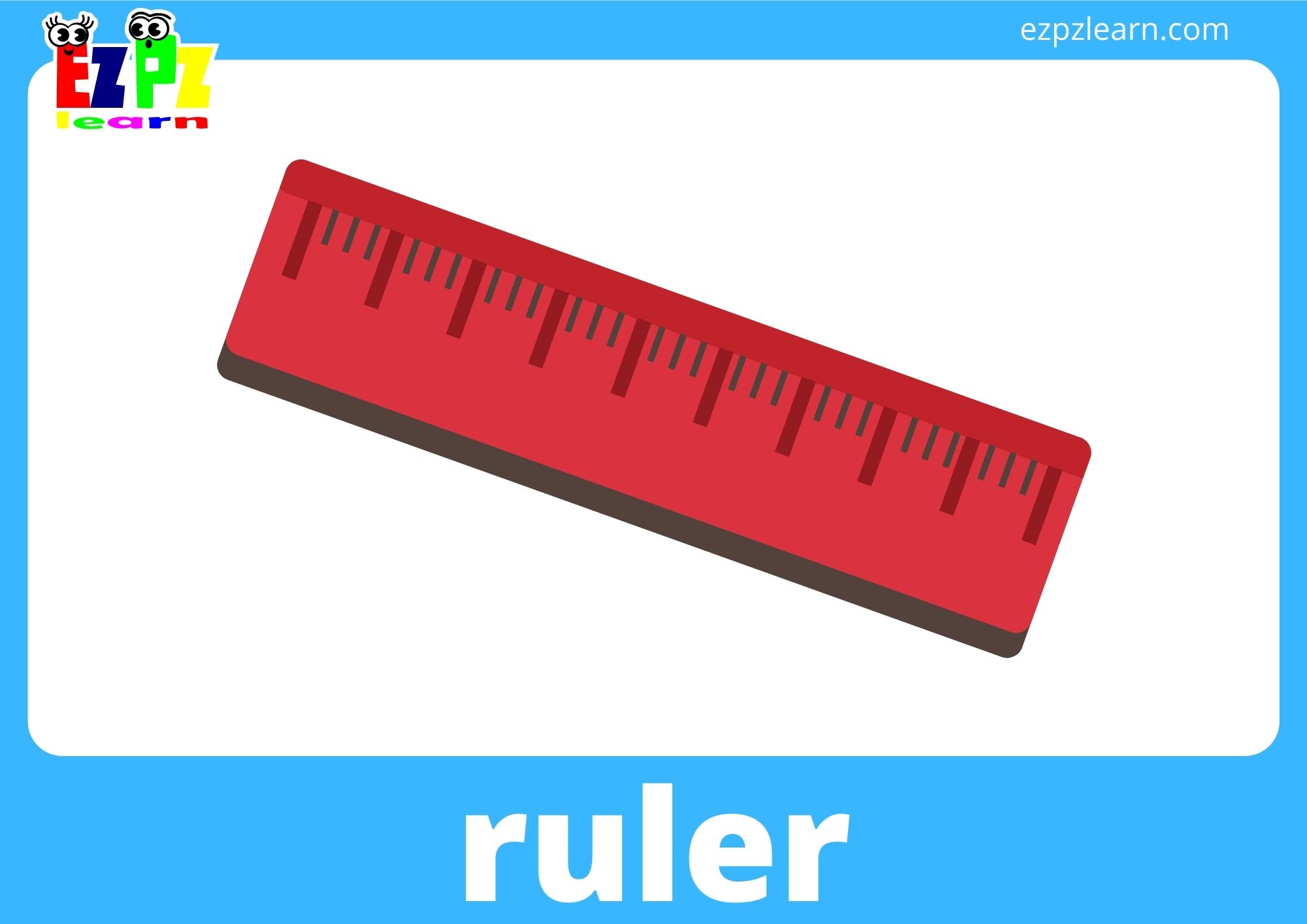 Classroom Objects Flashcards With Words View Online or PDF Download ...