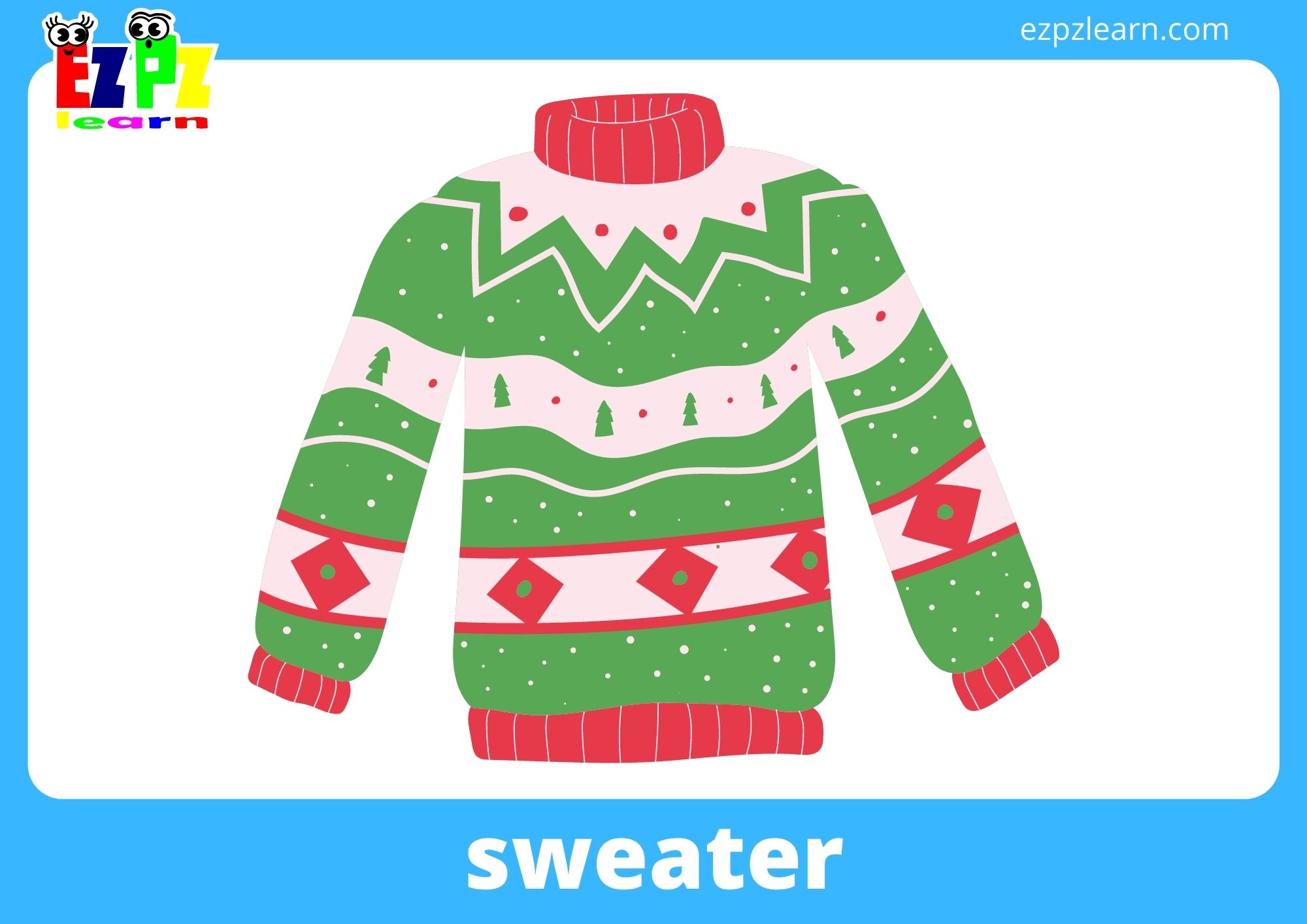 Winter Clothes With Words Flashcards View Online or Free PDF Download ...