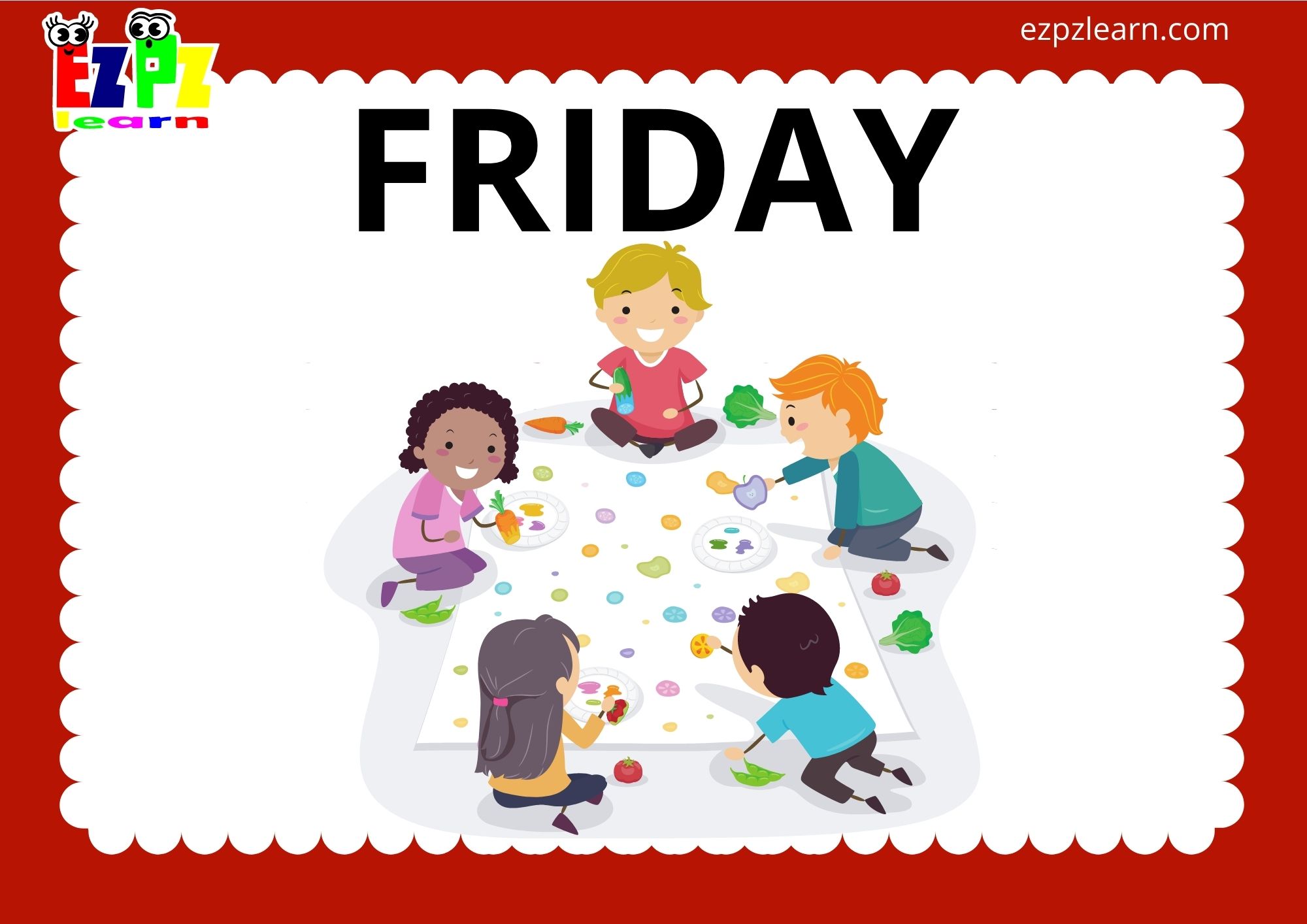 Days of the Week View Online or Free PDF Download - Ezpzlearn.com