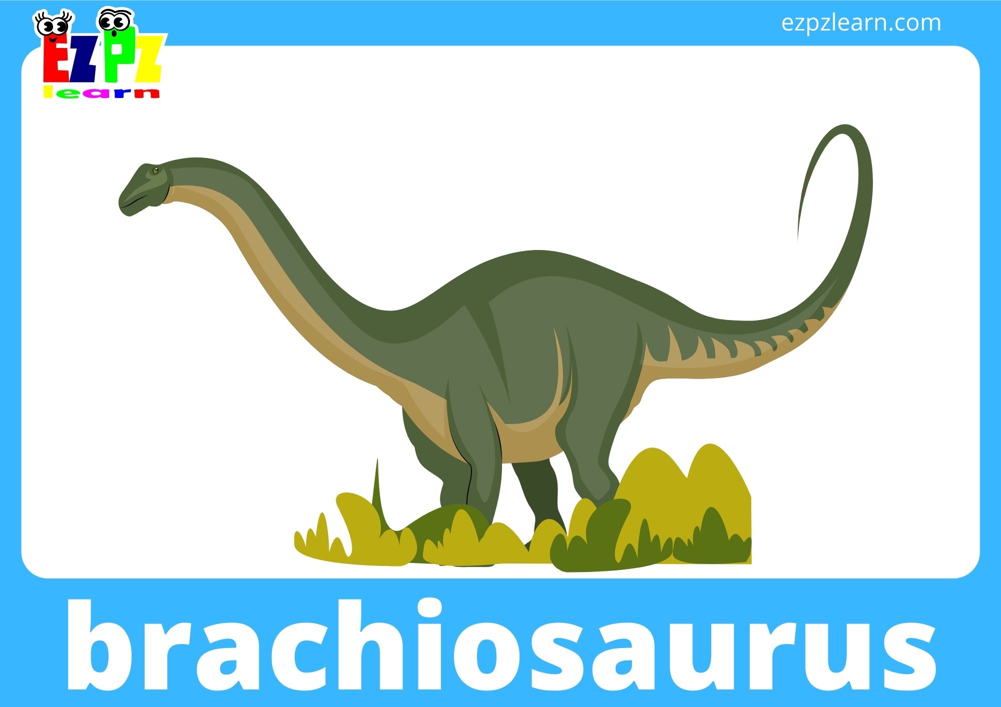 Dinosaur Flashcards With Words View Online or Free PDF Download ...