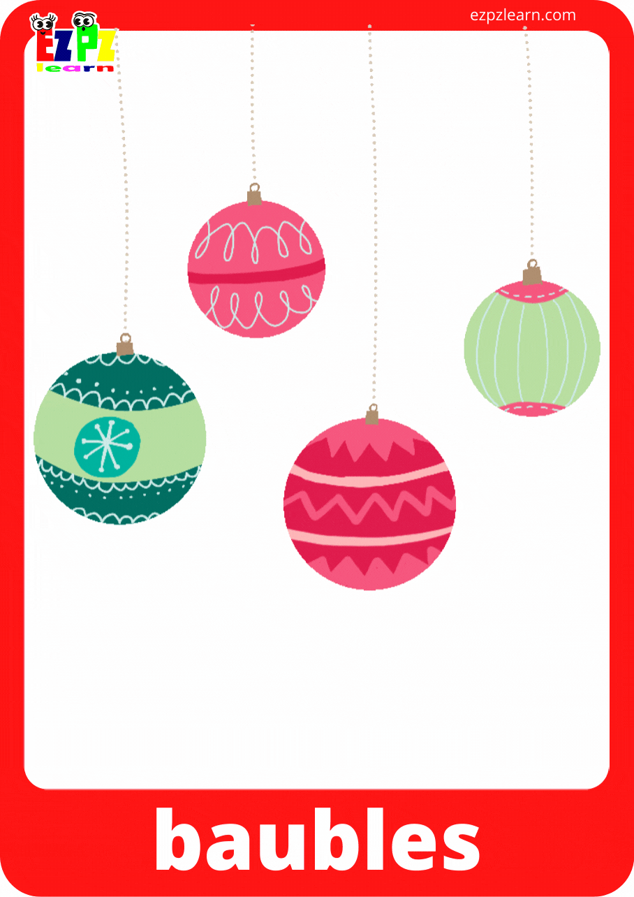 Christmas Animated Flashcards Use Online Includes the vocabulary words ...