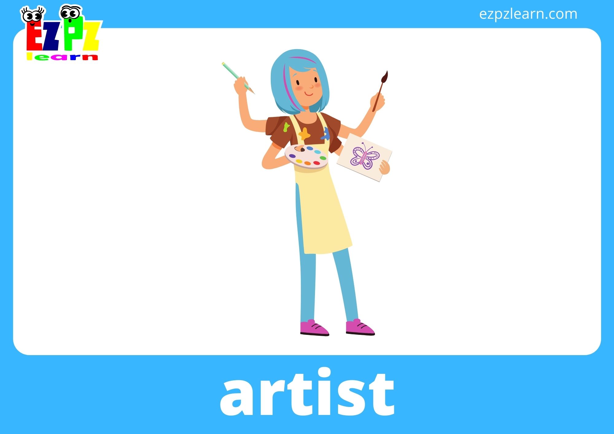 Jobs Flashcards With Words View Online or Free PDF Download - Ezpzlearn.com