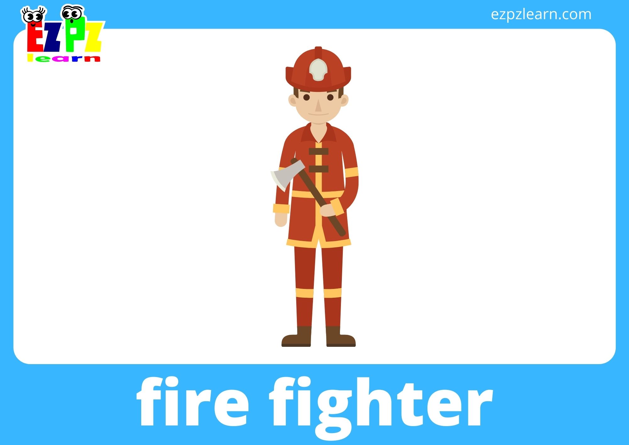 Jobs Flashcards With Words View Online or Free PDF Download - Ezpzlearn.com