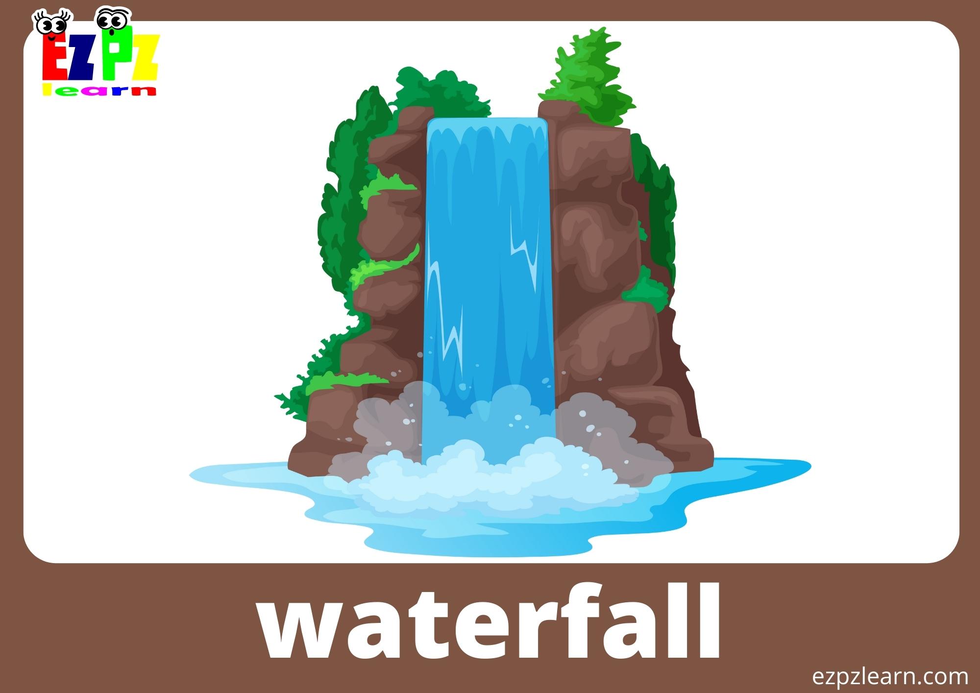 Land and Water Forms Flashcards - Ezpzlearn.com
