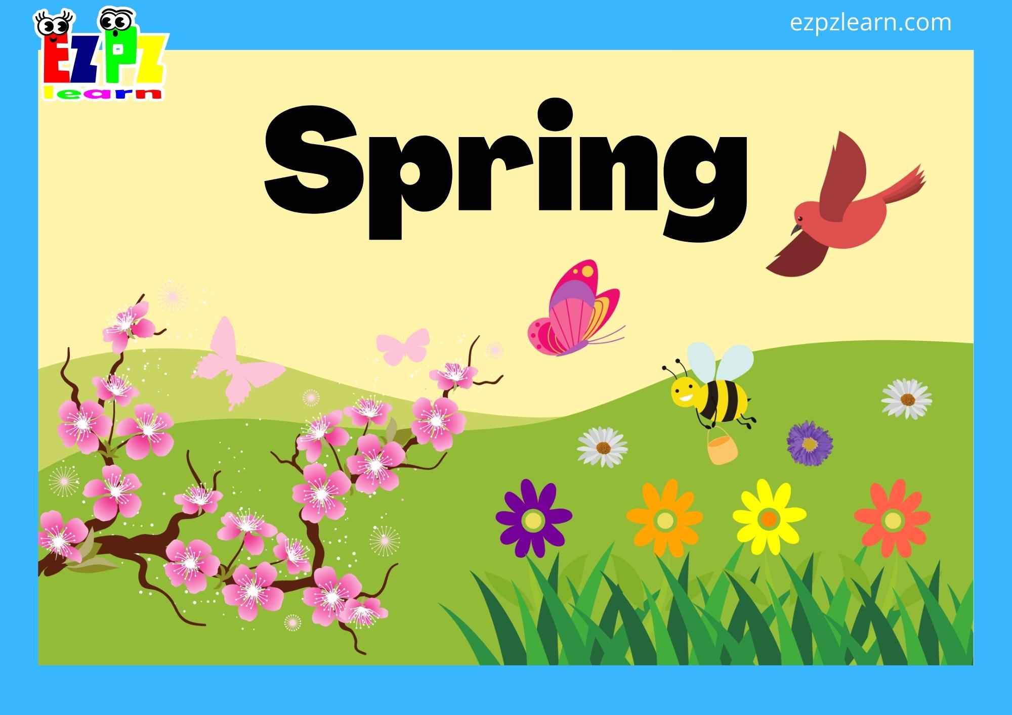 Spring Season Flashcards No Words Use Online or PDF Download ...