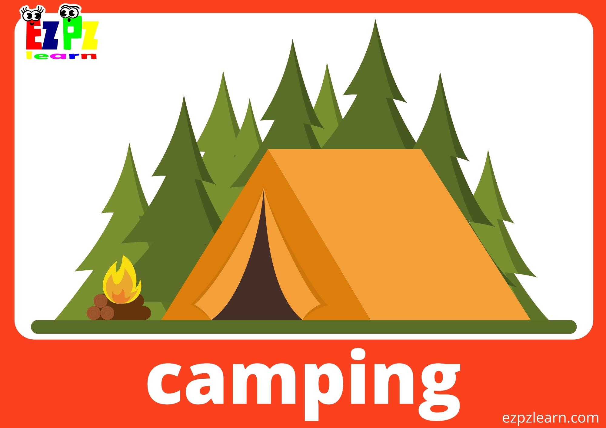 Summer and Beach Flashcards. Free PDF Download - Ezpzlearn.com