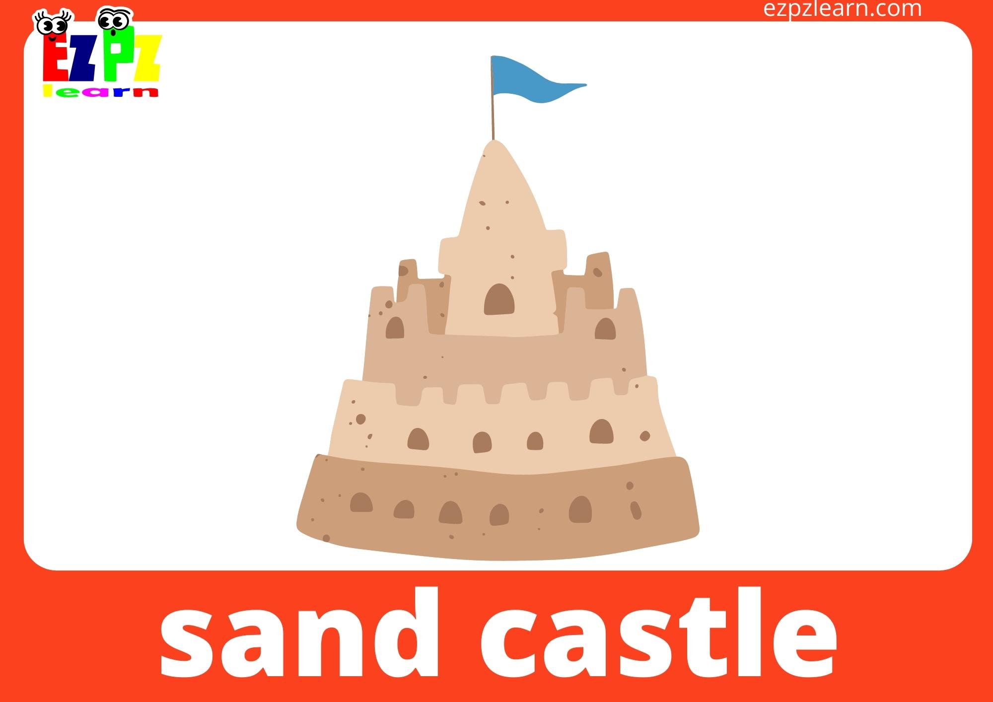 Summer and Beach Flashcards. Free PDF Download - Ezpzlearn.com