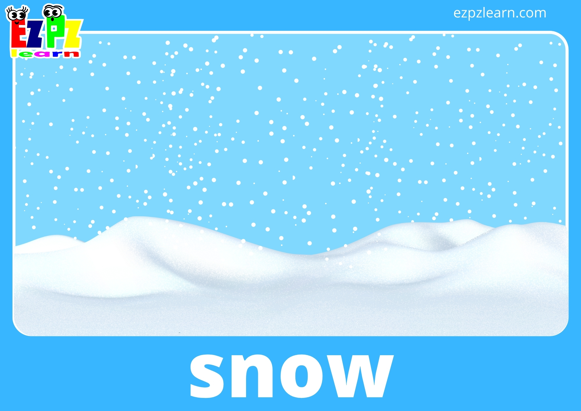 Winter Vocabulary Flashcards for Kindergarten and English Language ...
