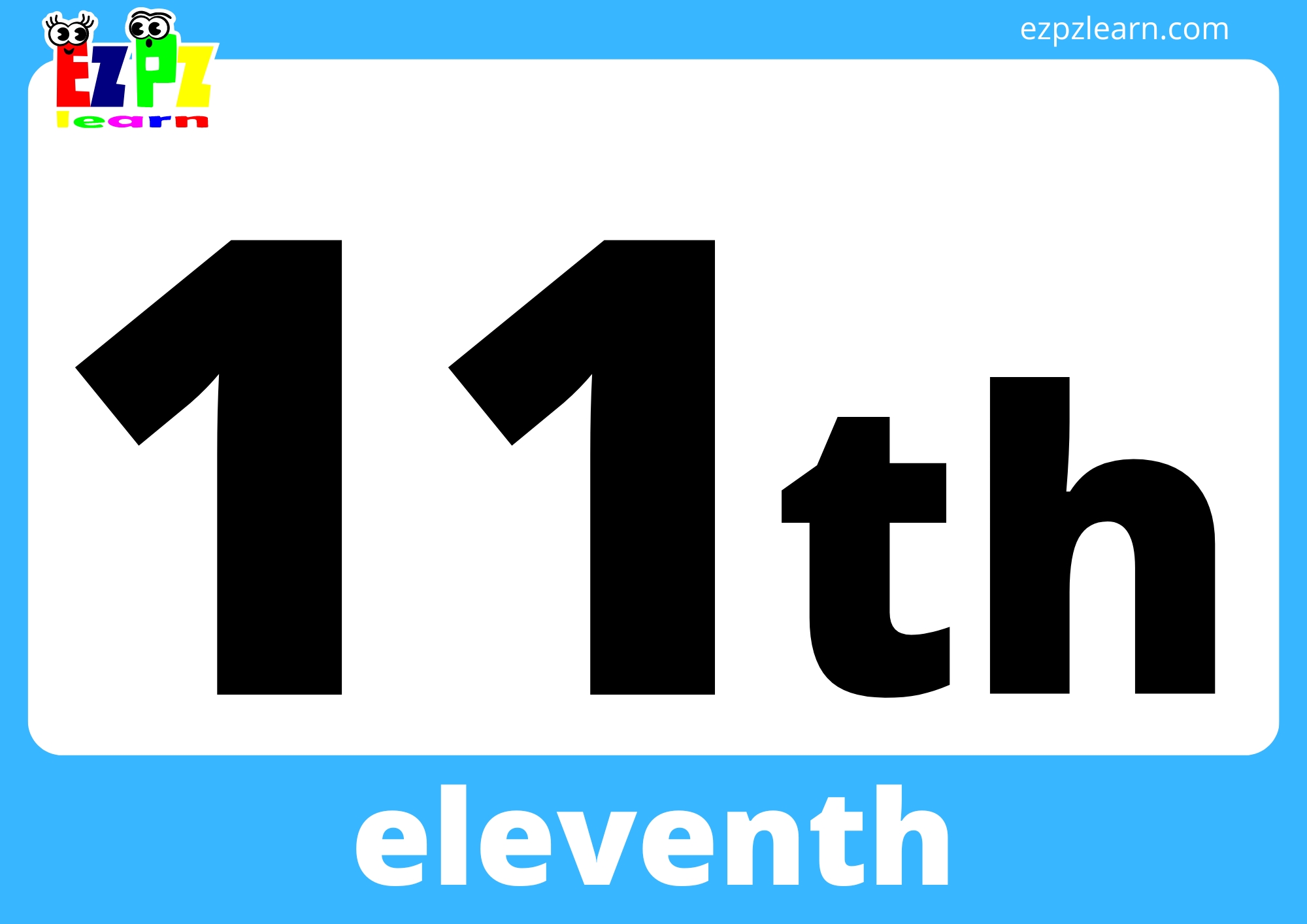 Ordinal Numbers Flashcards - Ezpzlearn.com