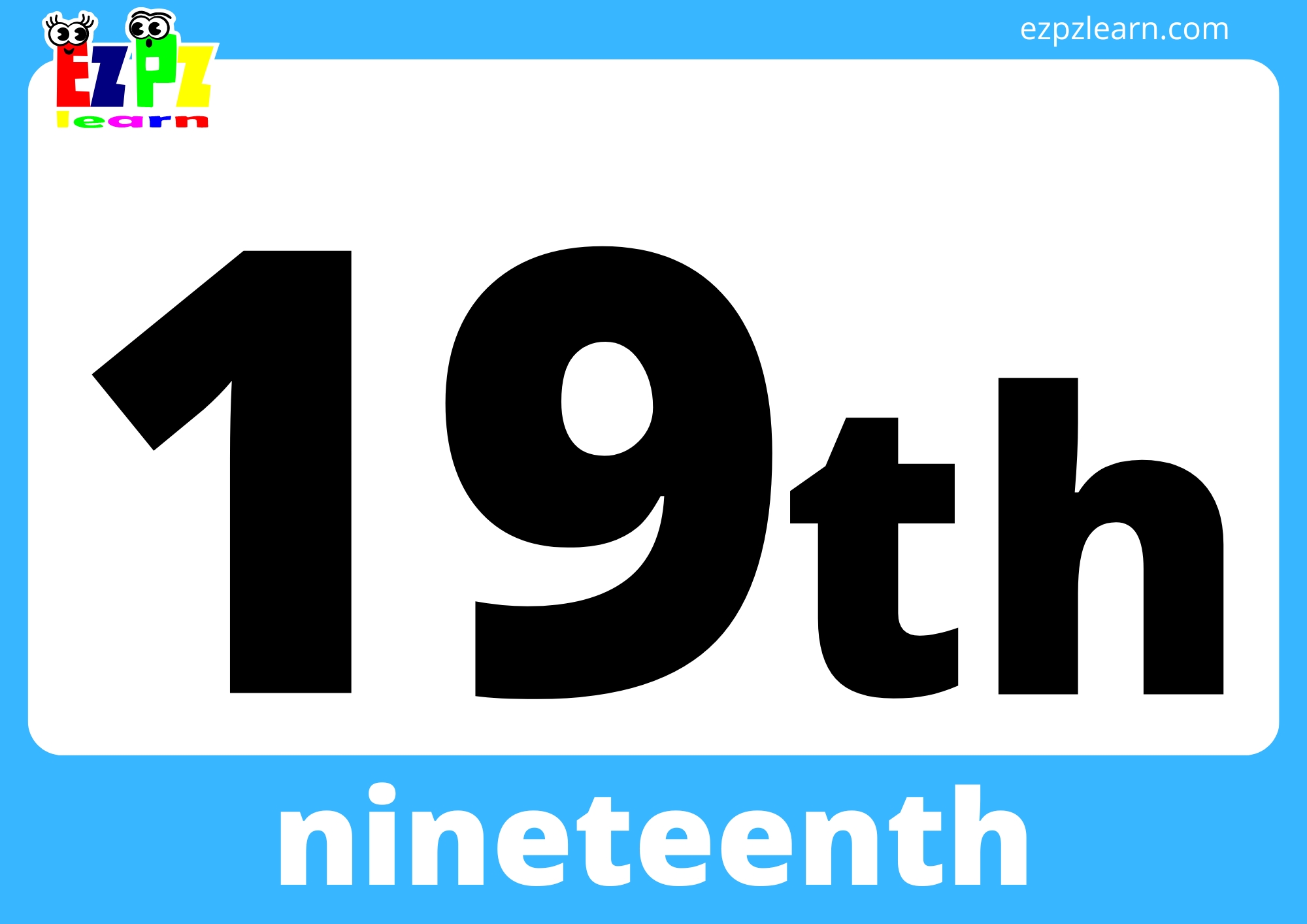 Ordinal Numbers Flashcards - Ezpzlearn.com