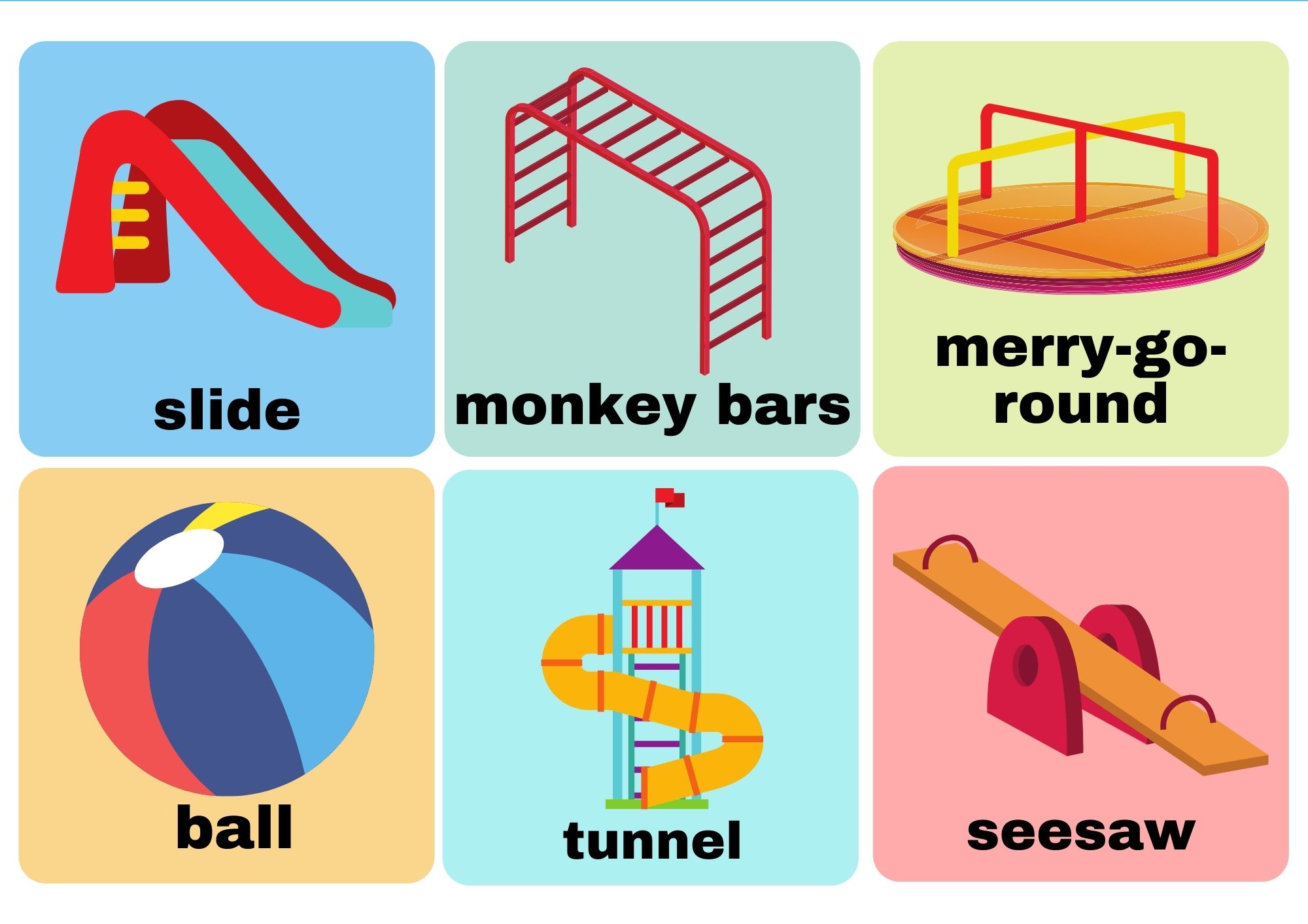 Playground Flashcards With Words View Online or Free PDF Download ...