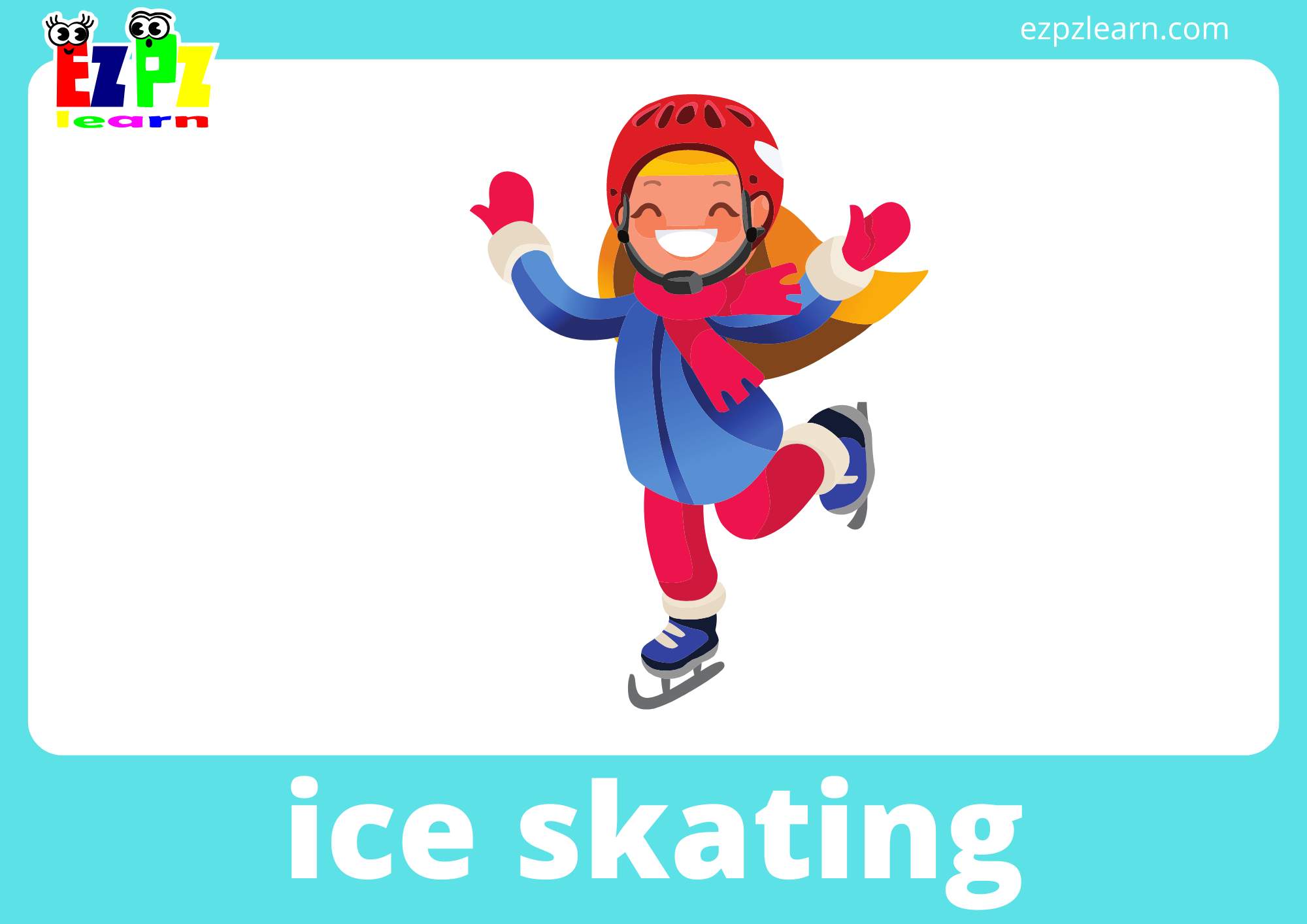 Winter Sports Flashcards View online or Download PDF - Ezpzlearn.com