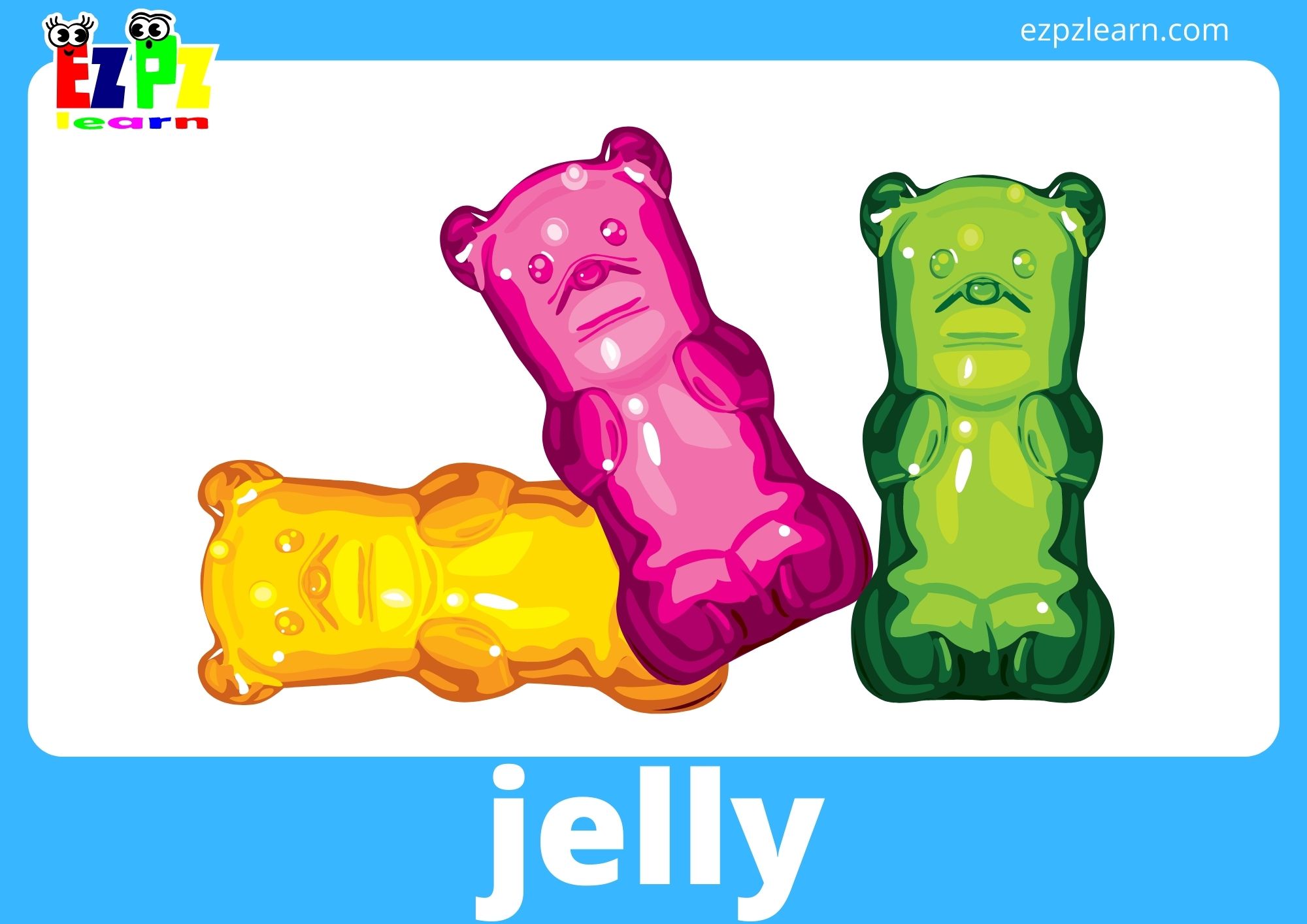 Snacks & Desserts Flashcards With Words use online or free PDF download ...