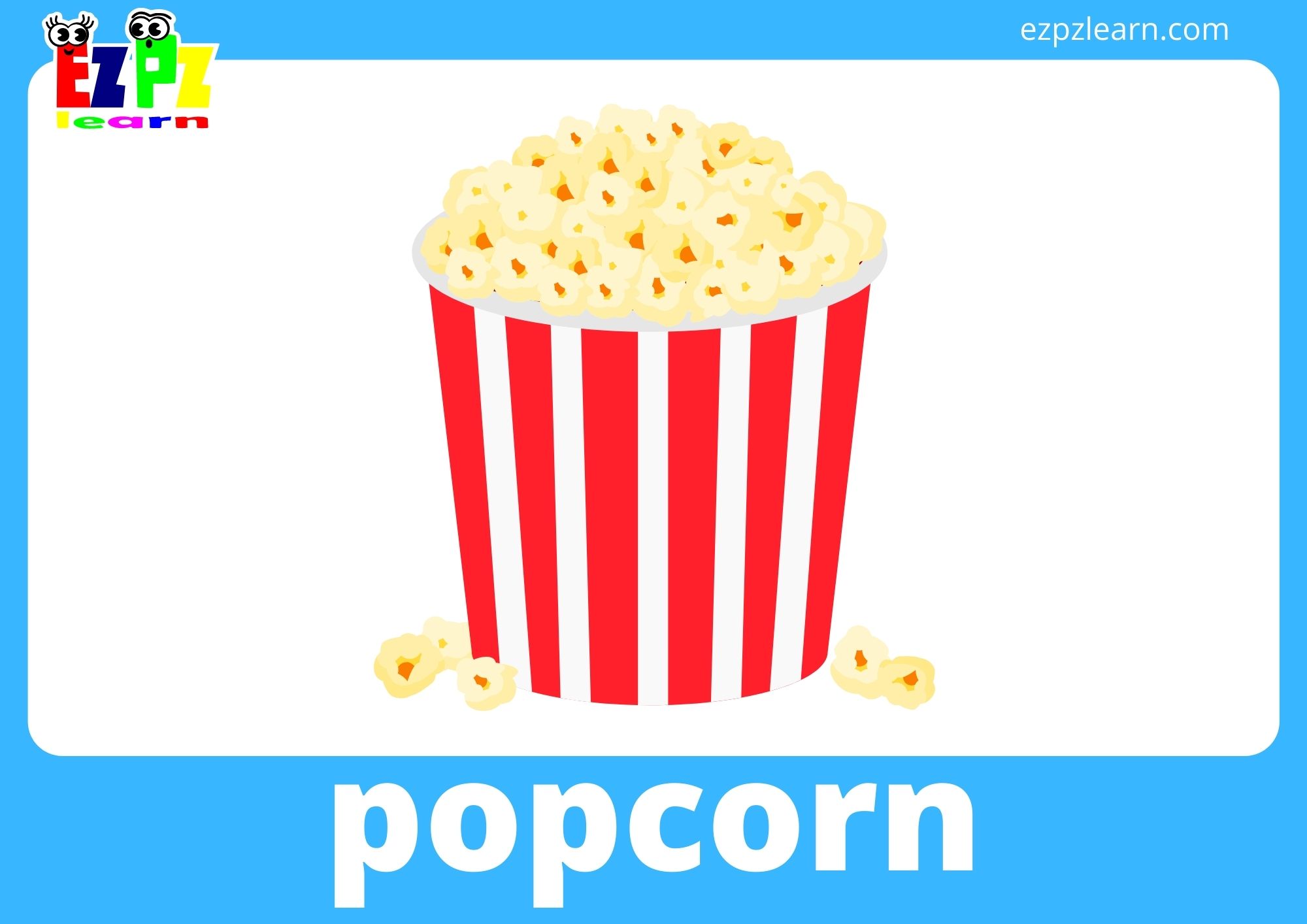 Snacks & Desserts Flashcards With Words use online or free PDF download ...